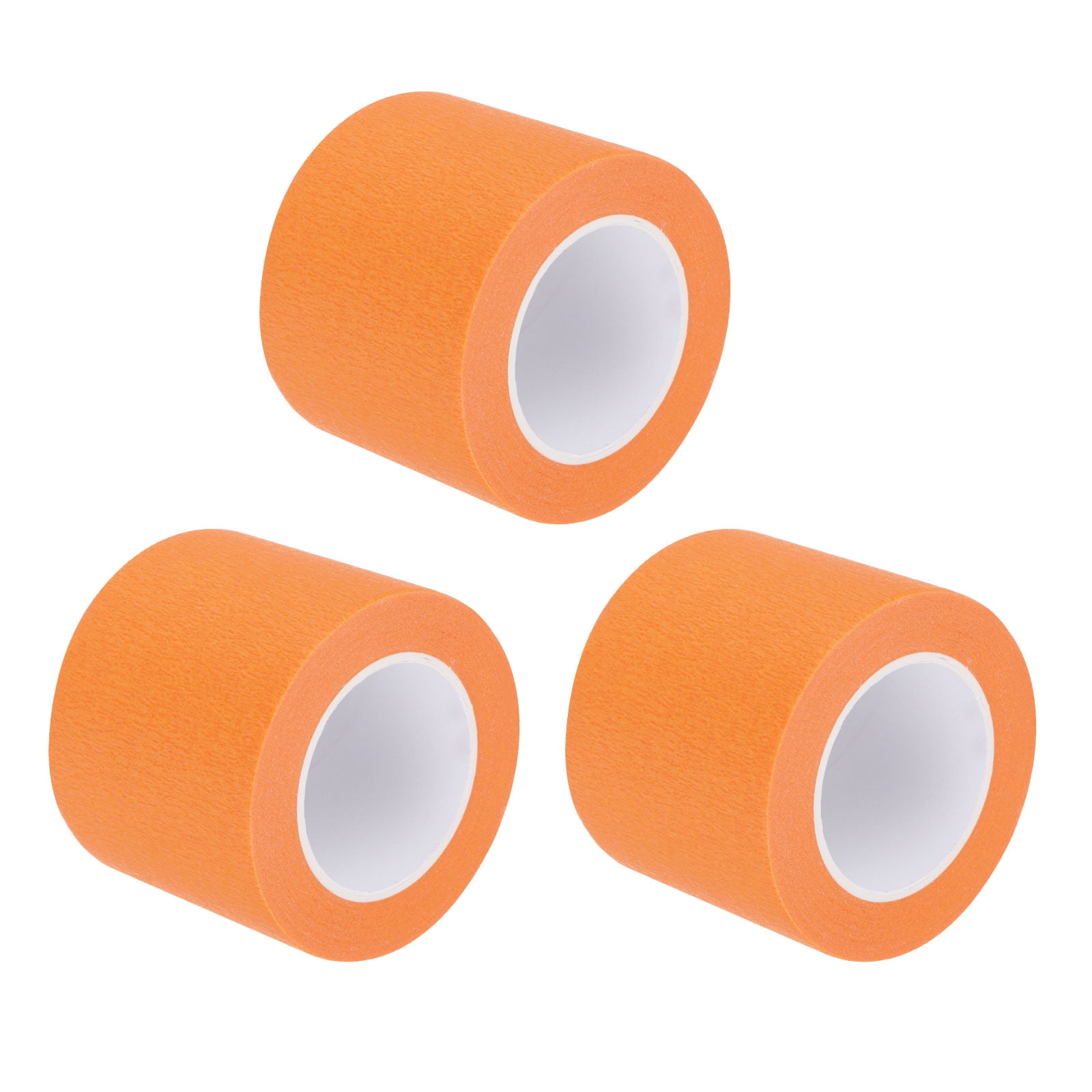 Uxcell 3 Pcs 2 Inch Wide 14 Yards Orange Masking Tape Painters Tape ...