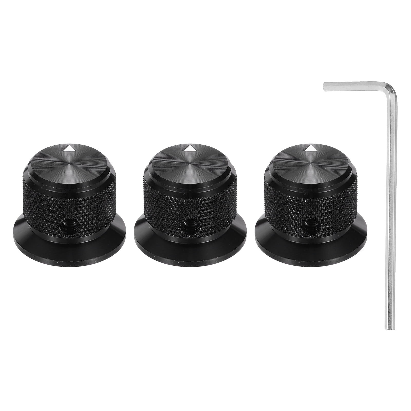 Uxcell 3 Pcs Aluminium Potentiometer Knobs, 1/4" (6mm) Universal Volume ...
