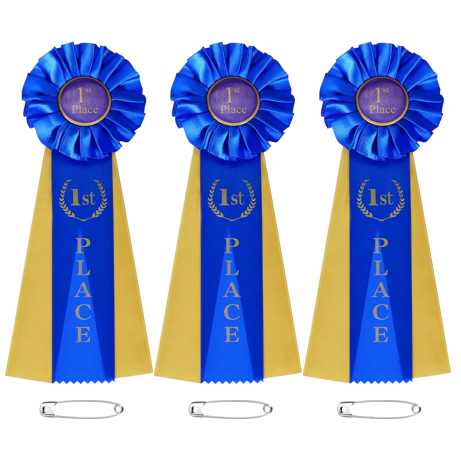 Uxcell 3 Pcs Award Ribbons, 1st Place Winner Prize Ribbon for ...