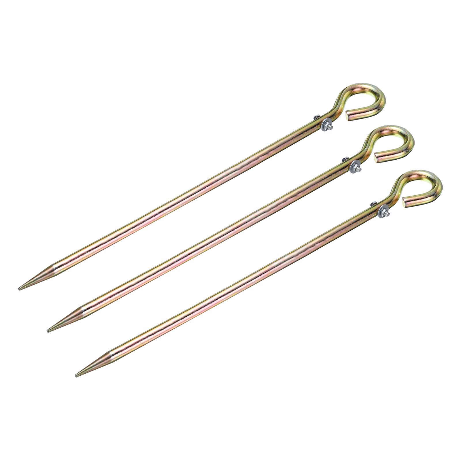 Uxcell 3 Pcs Ground Rod Colored Zinc Galvanized Grounding Pin 1.4ft ...