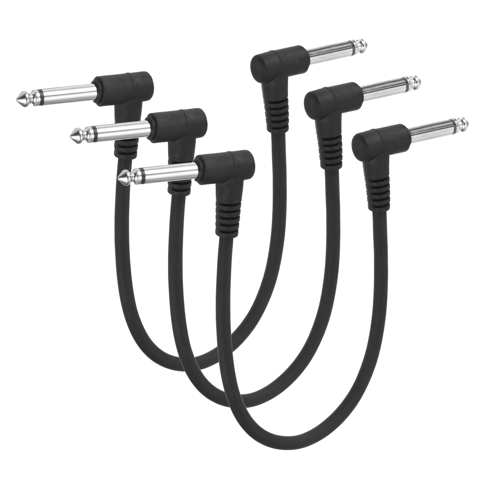 Uxcell 3 Pcs Guitar Patch Cables 6 Inch Pedal Board Cord 1/4 Inch ...