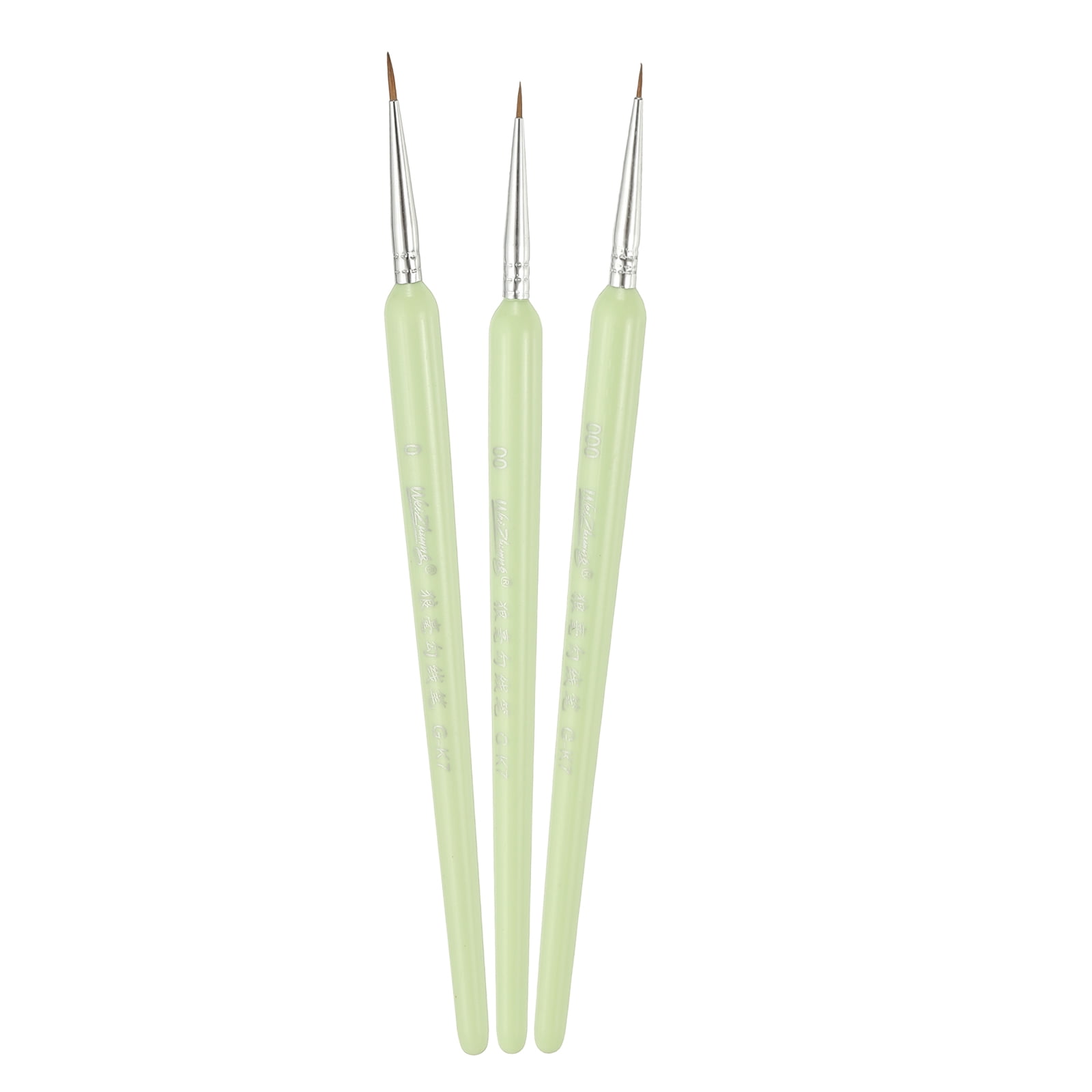 Uxcell 3 Pcs Pointed Tip Paint Brushes Bulk, Detail Acrylic Painting ...
