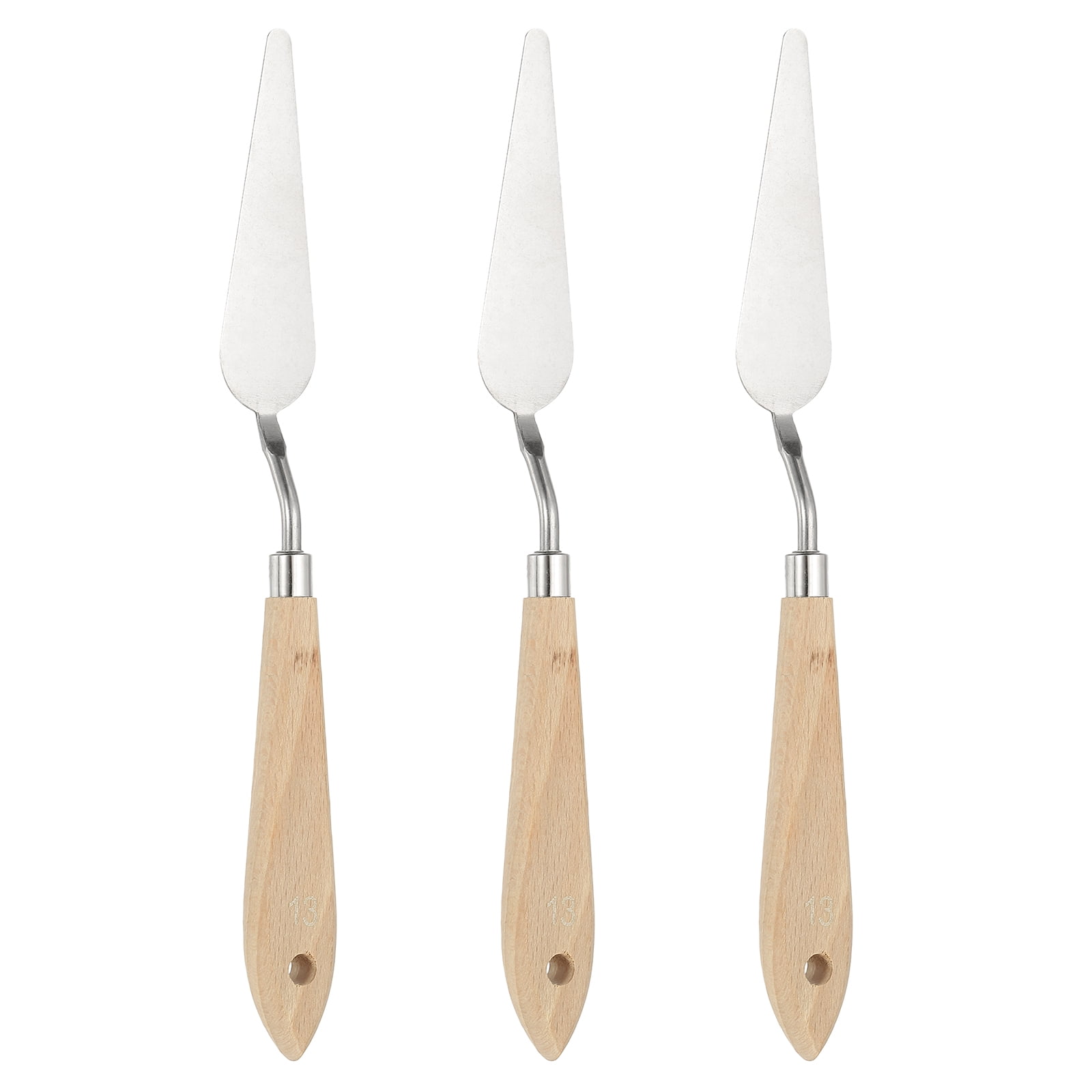 Uxcell 3 Pcs Stainless Steel Palette Knife, No.13 Professional Art ...