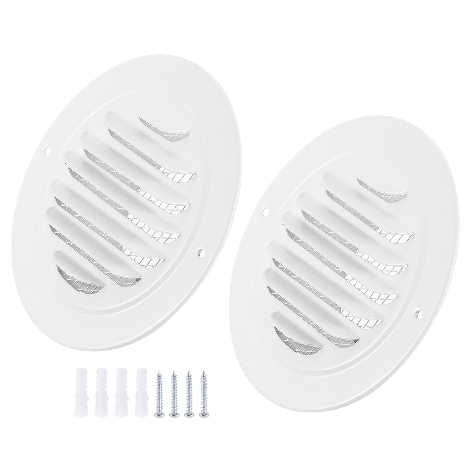 Uxcell 3" Round Air Vent Cover, 2Pcs 304 Stainless Steel Louvered Grill ...