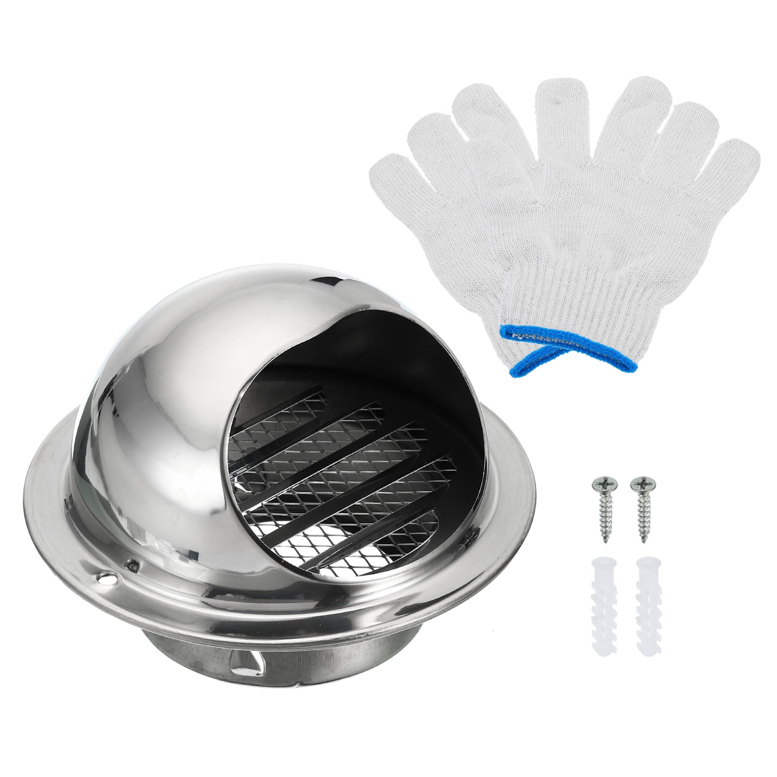 Uxcell 3" Round Soffit Air Vents, Stainless Steel Louver Grille Vent ...