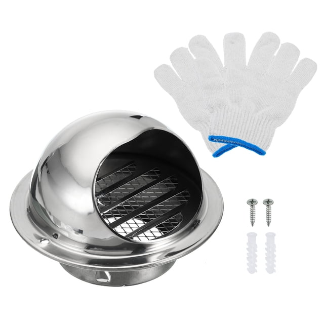 Uxcell 3" Round Soffit Air Vents, Stainless Steel Louver Grille Vent ...