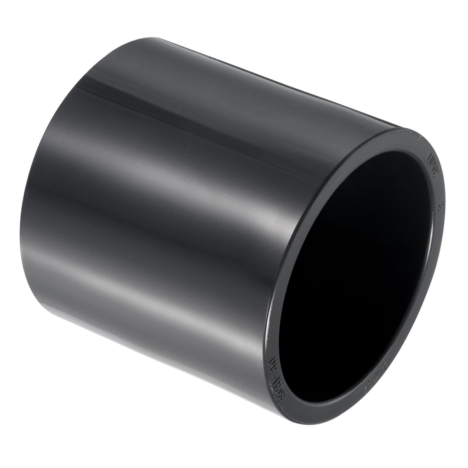 Uxcell SCH80 Pipe Fitting Straight Socket Coupling Connector, Grey 3" 1 ...