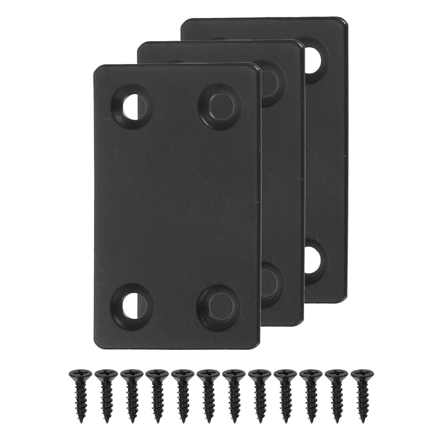 Uxcell 3 Set Flat Repair Plates, 1.5 x 2.36 Inch Stainless Steel Flat ...