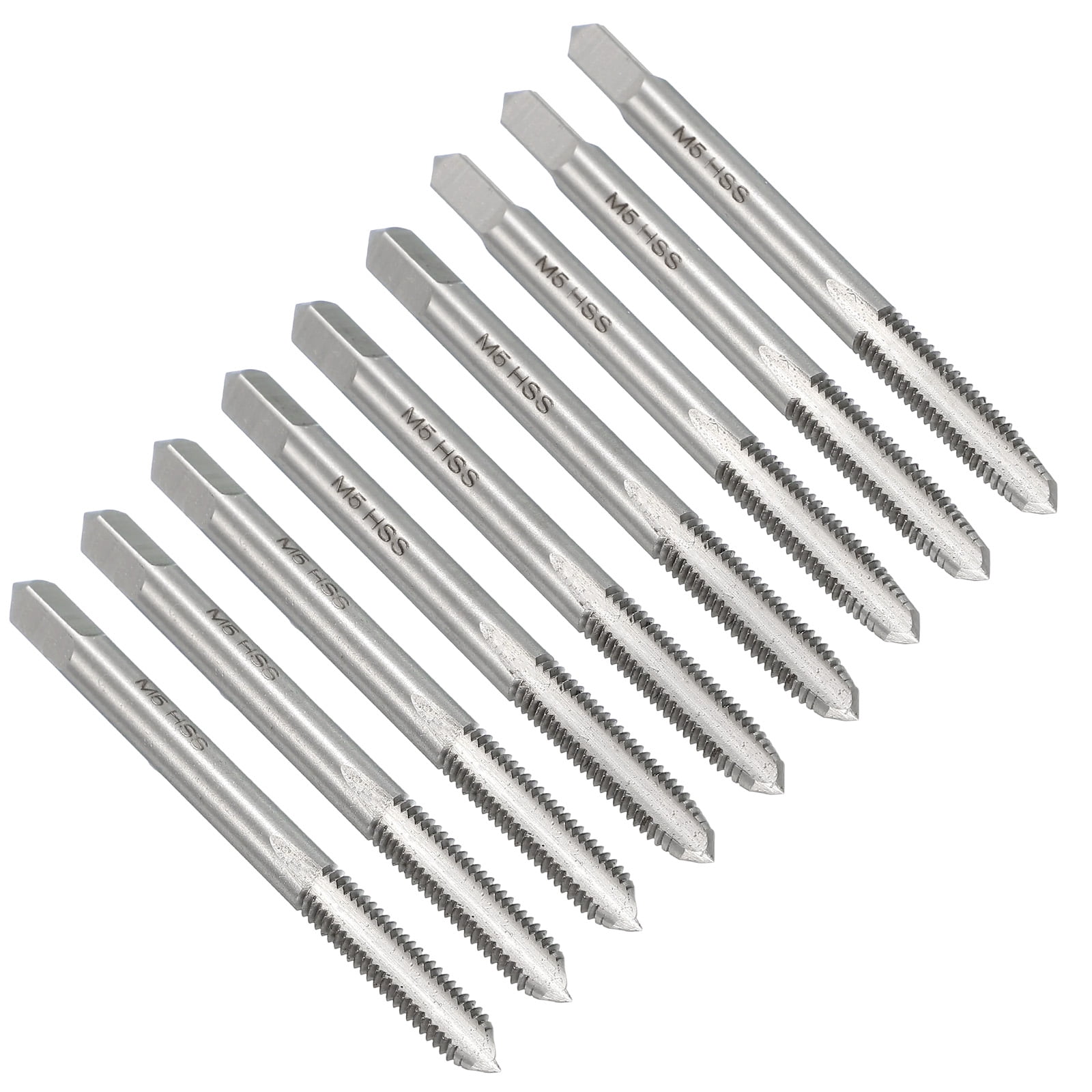 Uxcell 3 Set Metric Hand Tap Set, M5 x 0.8 H2 Thread Taper + Plug ...