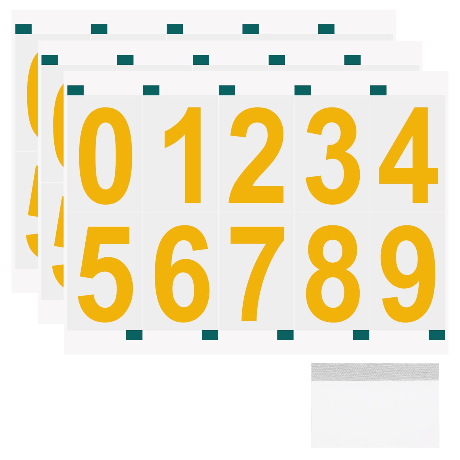 Uxcell 3 Sheets/30 Pack Reflective Mailbox Numbers for Outside, 2 Inch ...