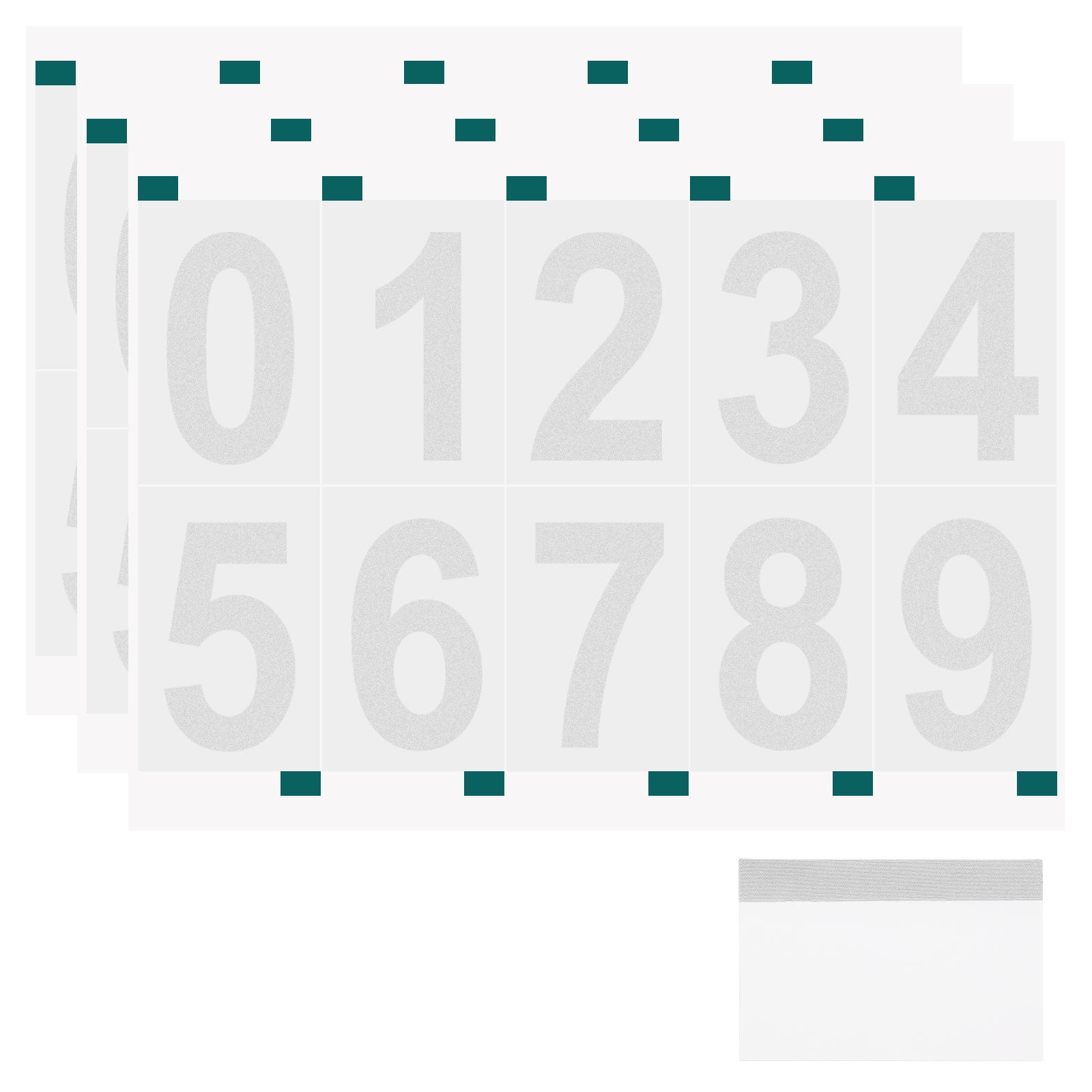 Uxcell 3 Sheets/30 Pack Reflective Mailbox Numbers for Outside, 4 Inch ...