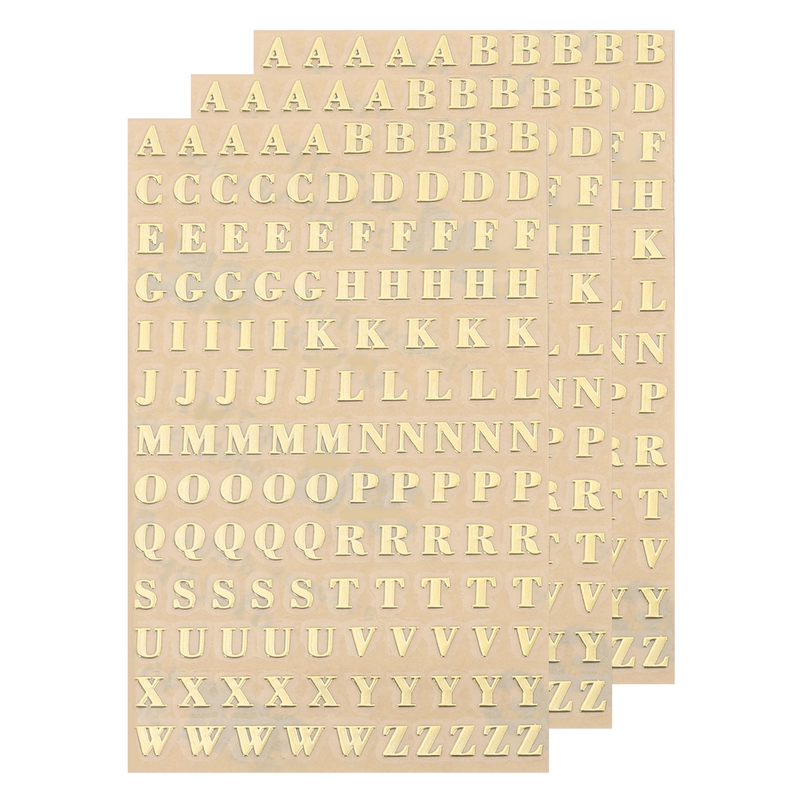 Uxcell 3 Sheets 3mm 0.12inch Mini Letter Stickers, Uppercase A-Z ...