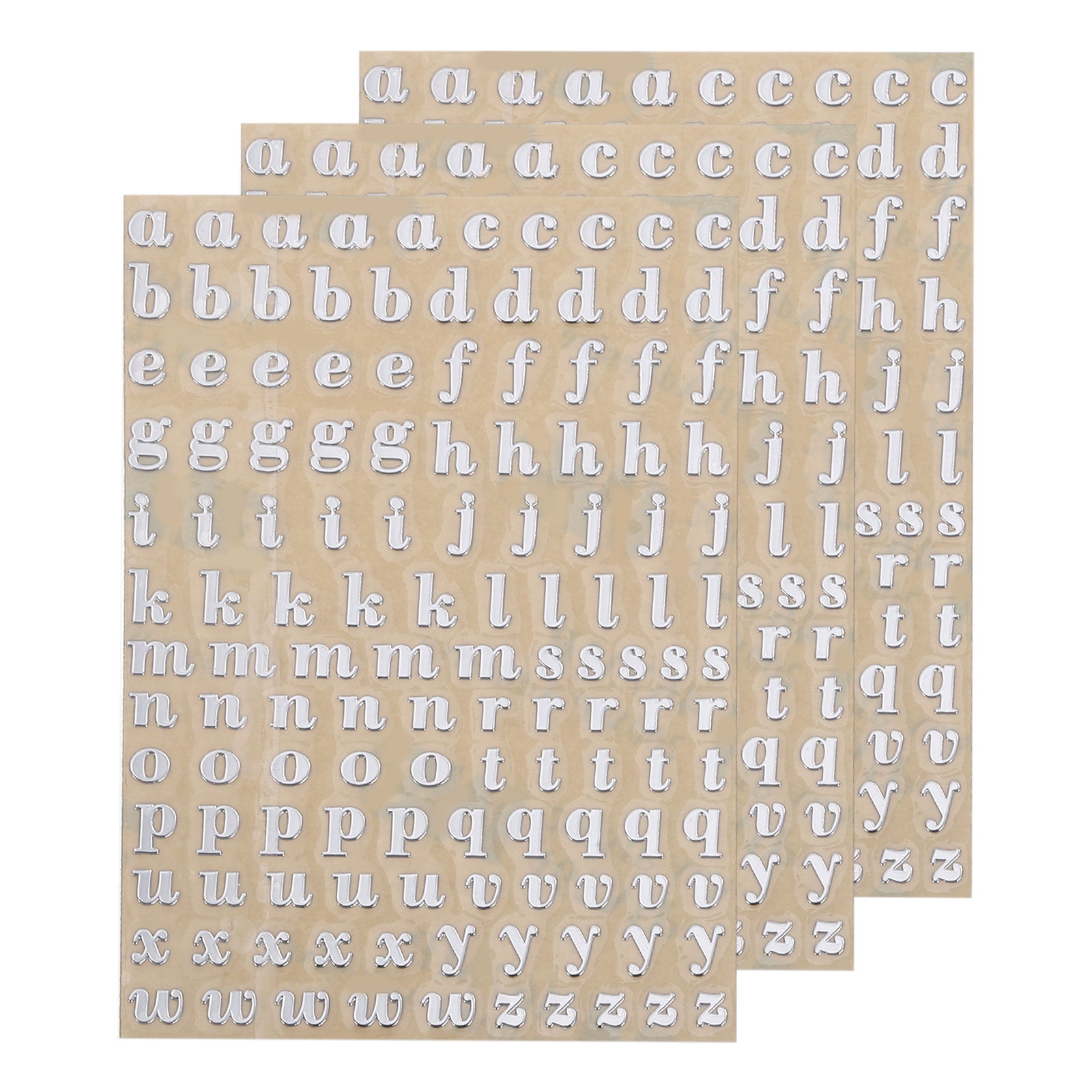 Uxcell 3 Sheets 4.5mm 0.18inch Mini Letter Stickers, Lowercase A-Z ...