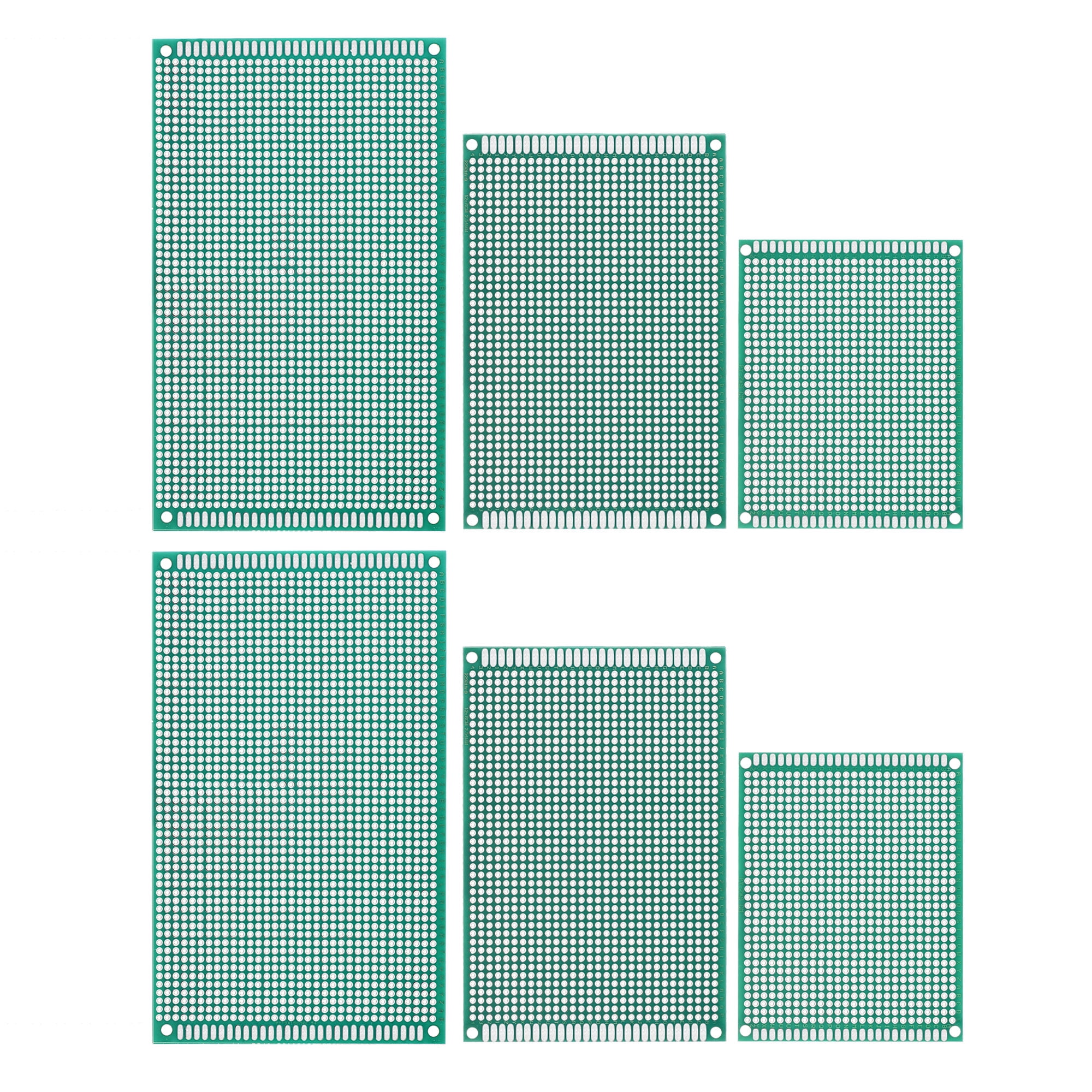 Uxcell 3 Sizes PCB Board Kit Double Sided Printed Circuit Prototyping ...