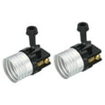 Uxcell Silver Black Plastic 3 Way Lamp Socket Replacement with Turn ...