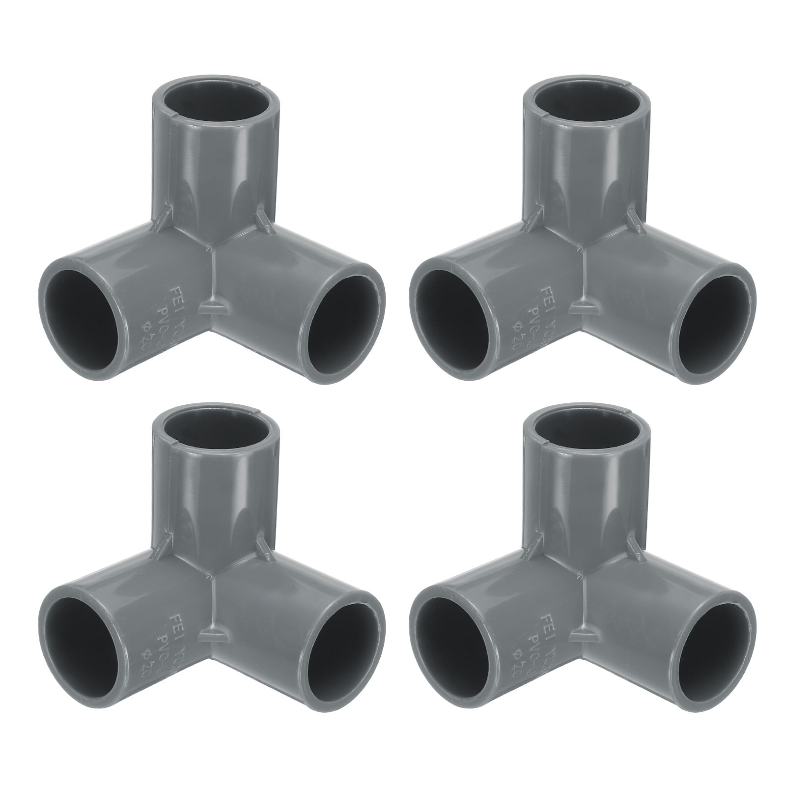 Uxcell 3 Way PVC Pipe Fittings, 1/2 Inch Furniture Grade Elbow Pipe ...