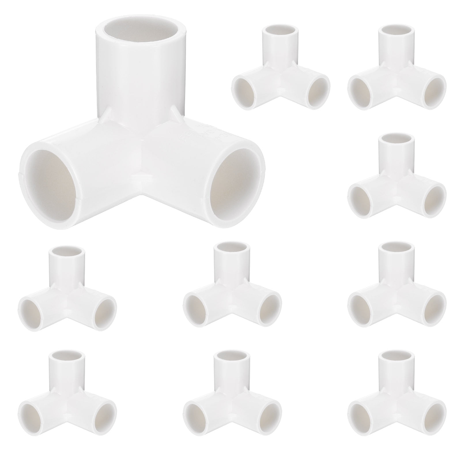Uxcell 3 Way PVC Pipe Fittings, 1/2 Inch Furniture Grade Elbow Pipe ...