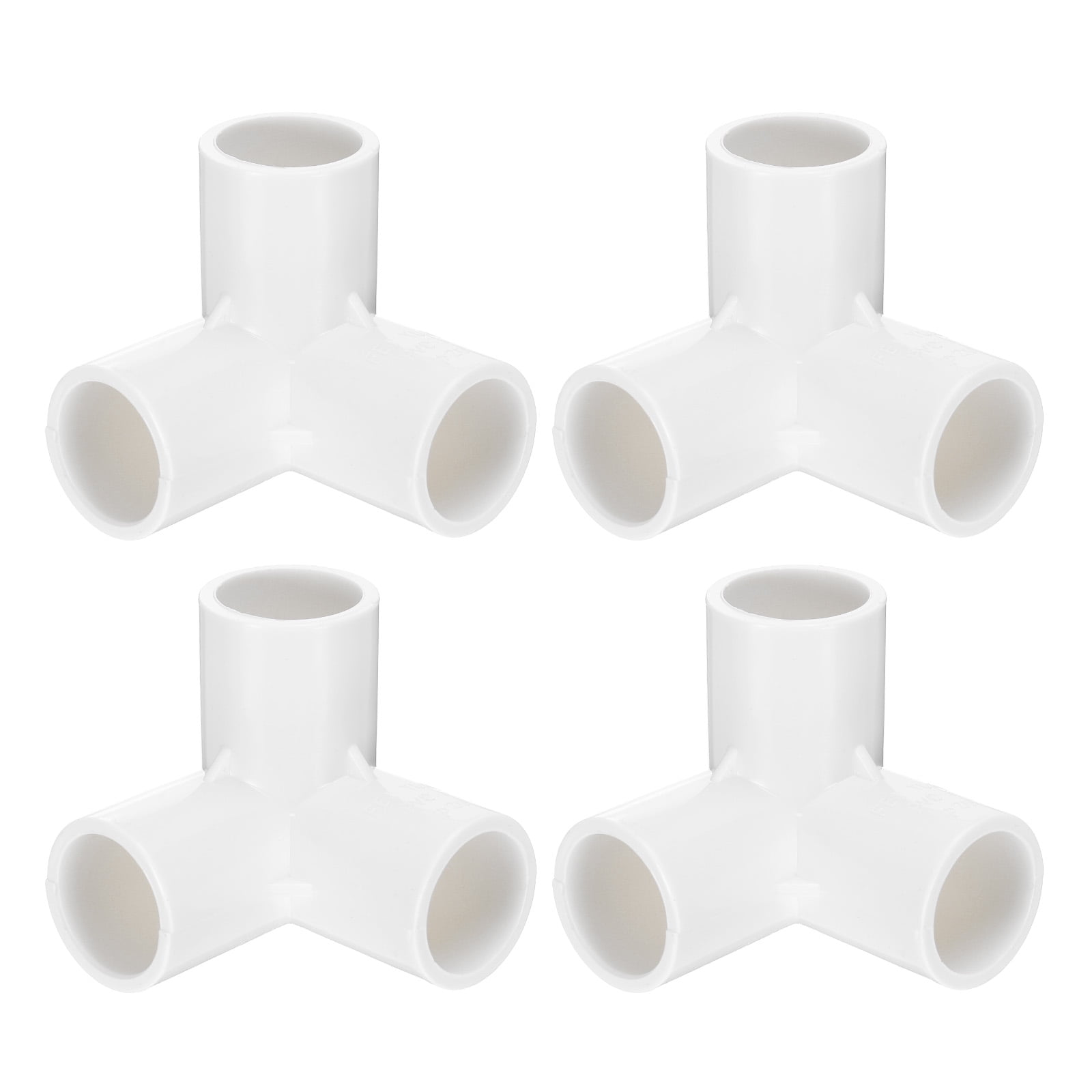 Uxcell 3 Way PVC Pipe Fittings, 1/2 Inch Furniture Grade Elbow Pipe ...