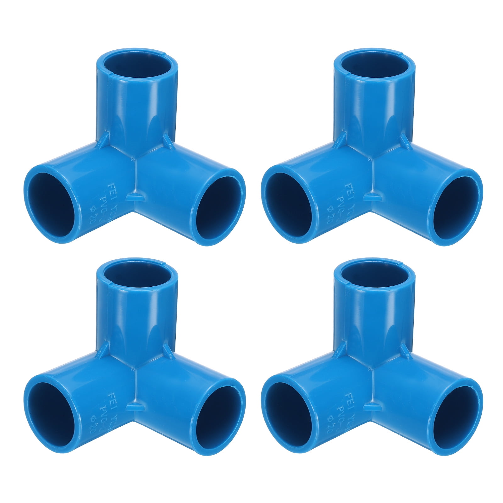 Uxcell 3 Way PVC Pipe Fittings, 1/2 Inch Furniture Grade Elbow Pipe ...