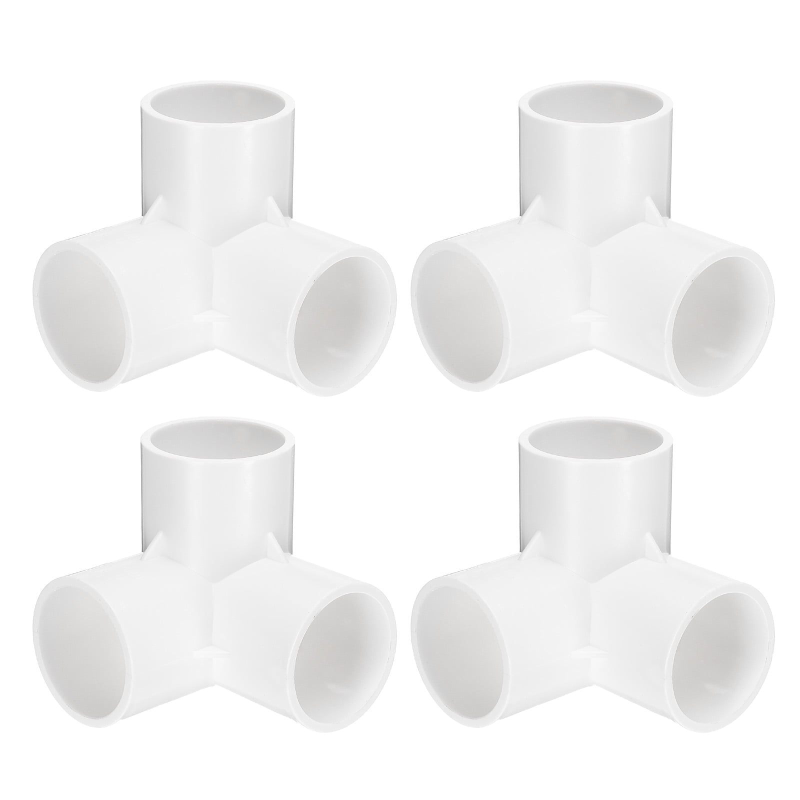 Uxcell 3 Way PVC Pipe Fittings, 1.2 Inch Furniture Grade Elbow Pipe ...