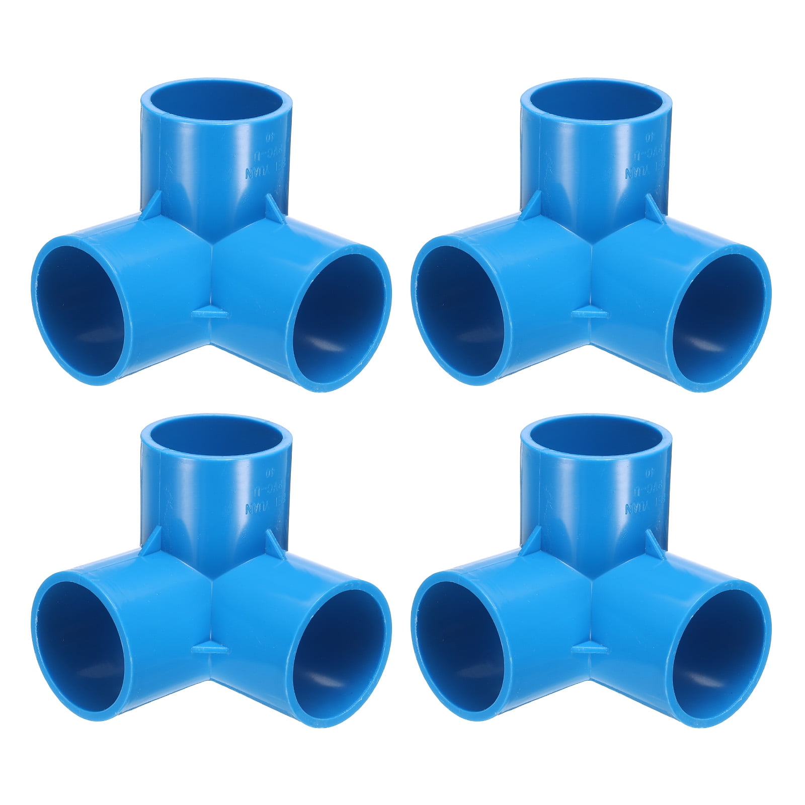 Uxcell 3 Way PVC Pipe Fittings, 1.2 Inch Furniture Grade Elbow Pipe ...