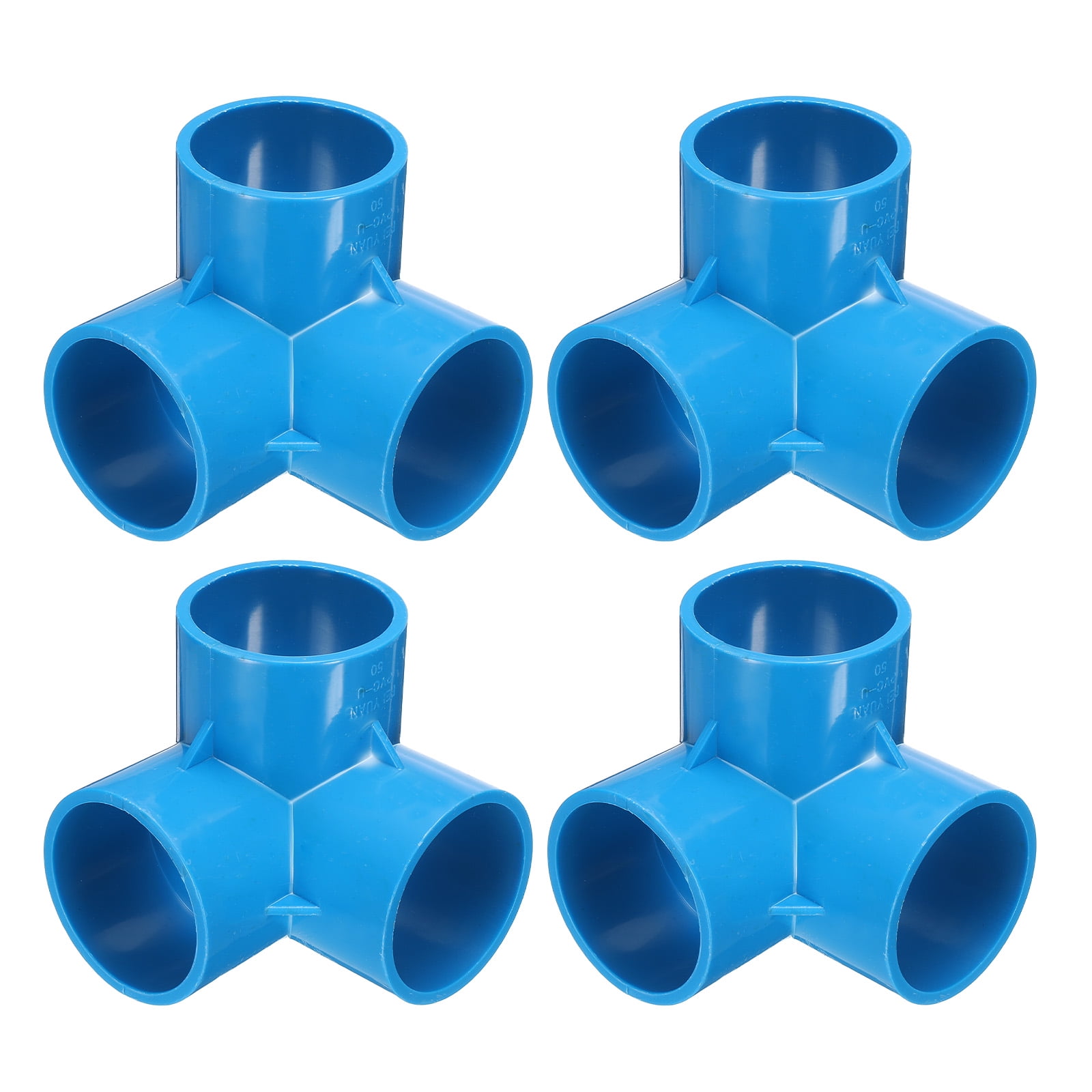 Uxcell 3 Way Pipe Fittings, 1.5 Inch Furniture Grade Elbow Pipe ...
