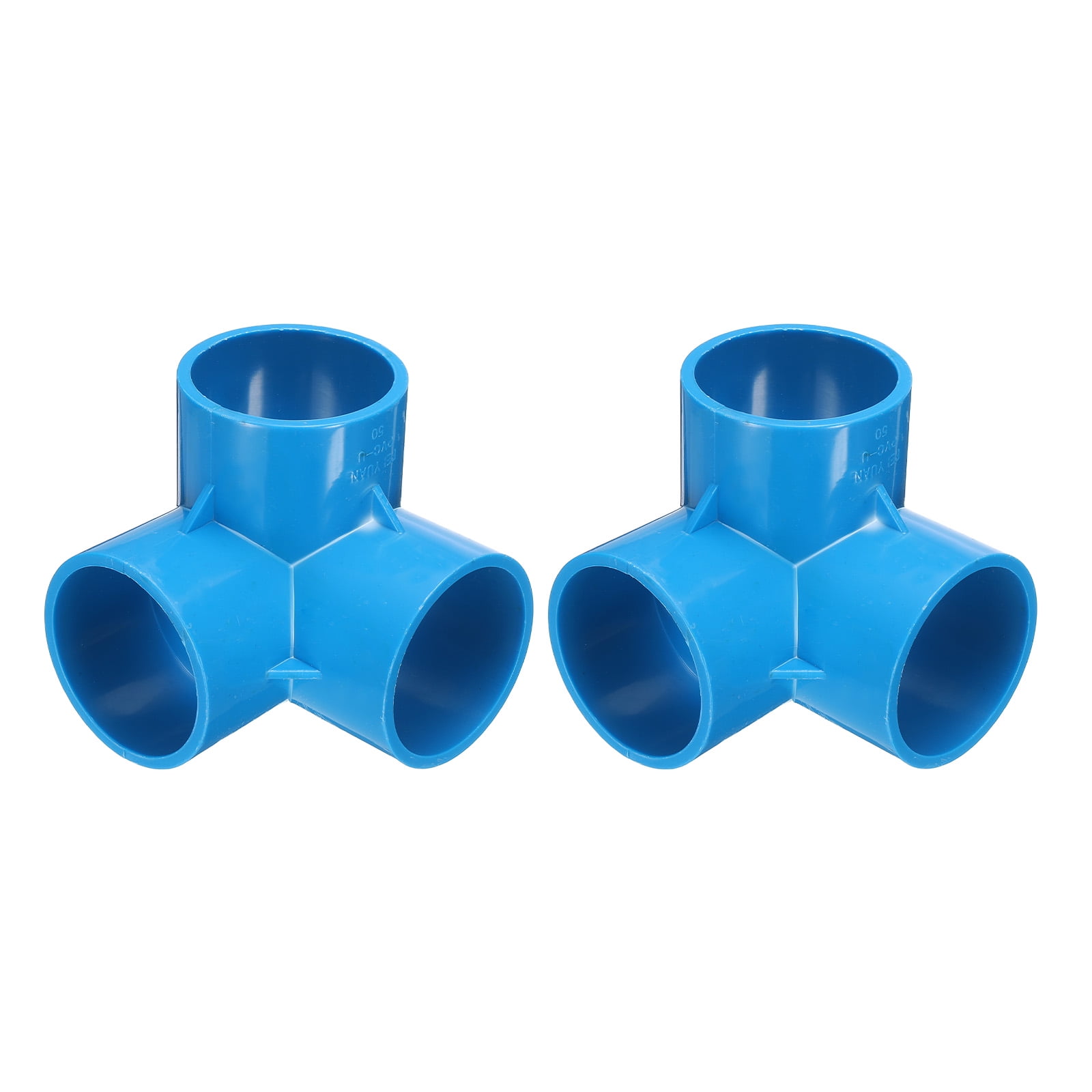 Uxcell 3 Way PVC Pipe Fittings, 1.5 Inch Furniture Grade Elbow Pipe ...
