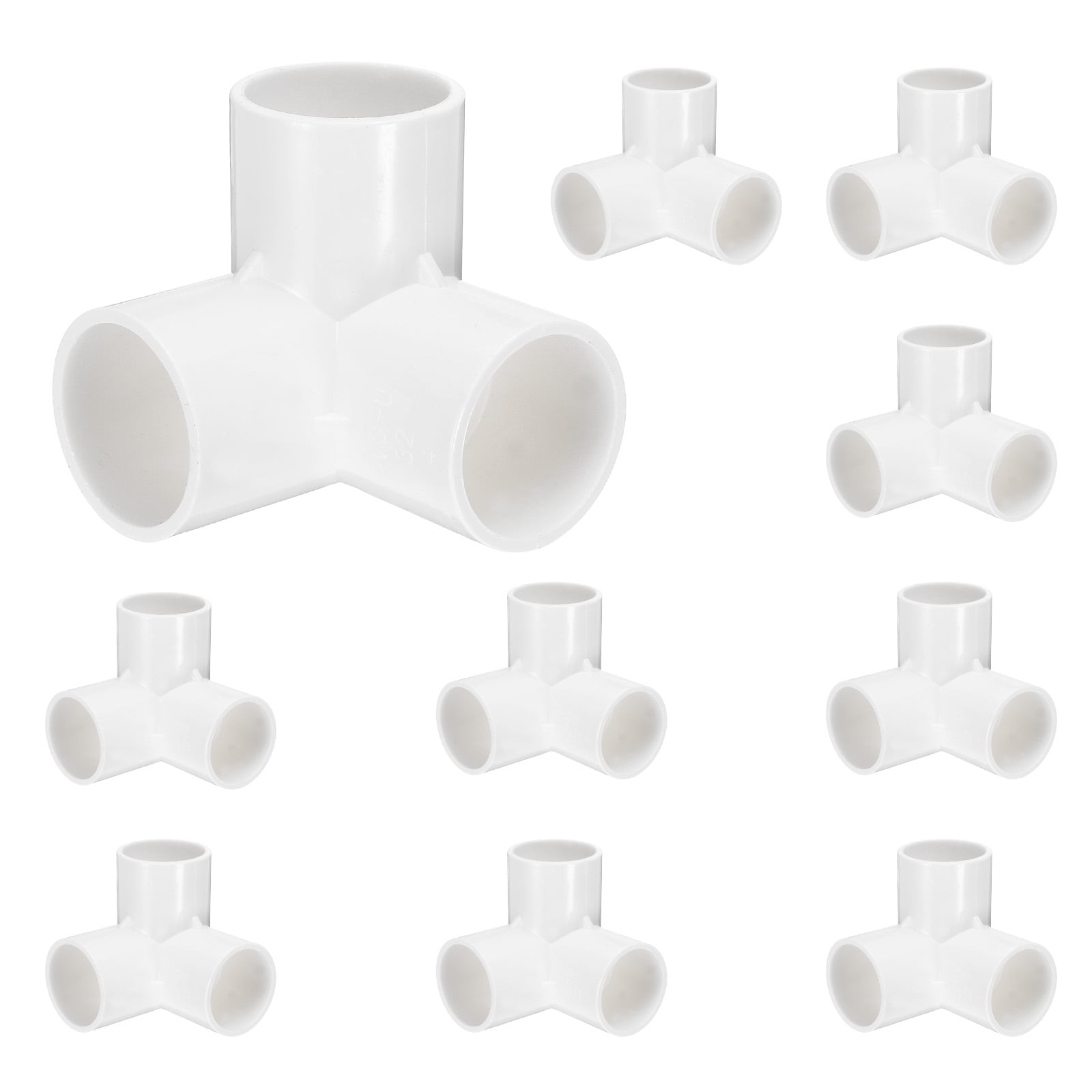 Uxcell 3 Way PVC Pipe Fittings, 1 Inch Furniture Grade Elbow Pipe ...