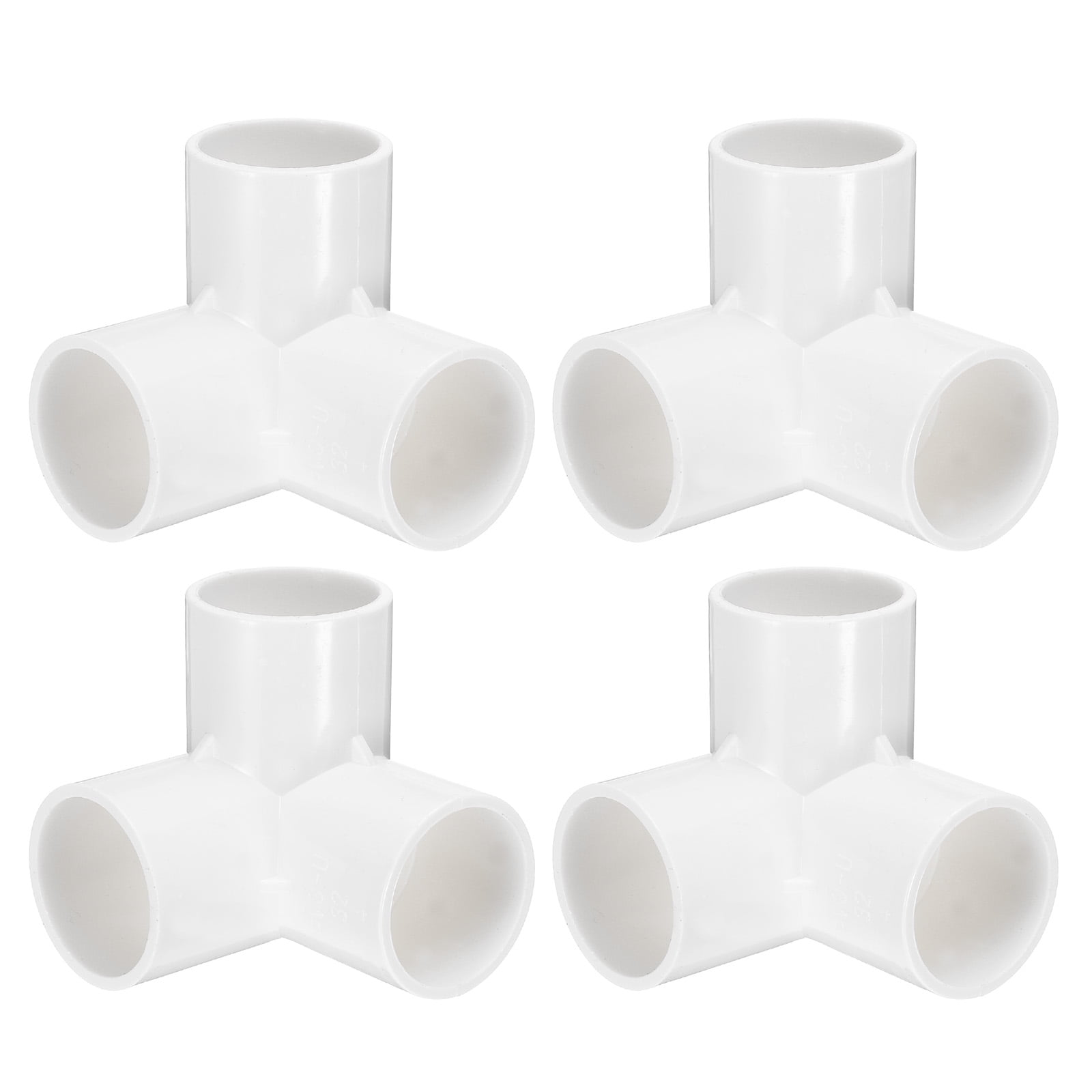 Uxcell 3 Way PVC Pipe Fittings, 1 Inch Furniture Grade Elbow Pipe ...