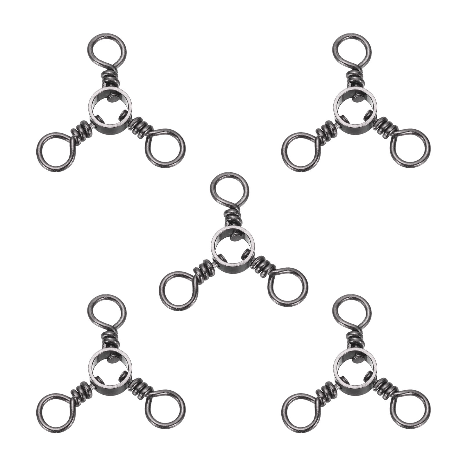 Uxcell 3 Way Swivel Fishing Tackle Cross Line Swivels Trolling Lure ...