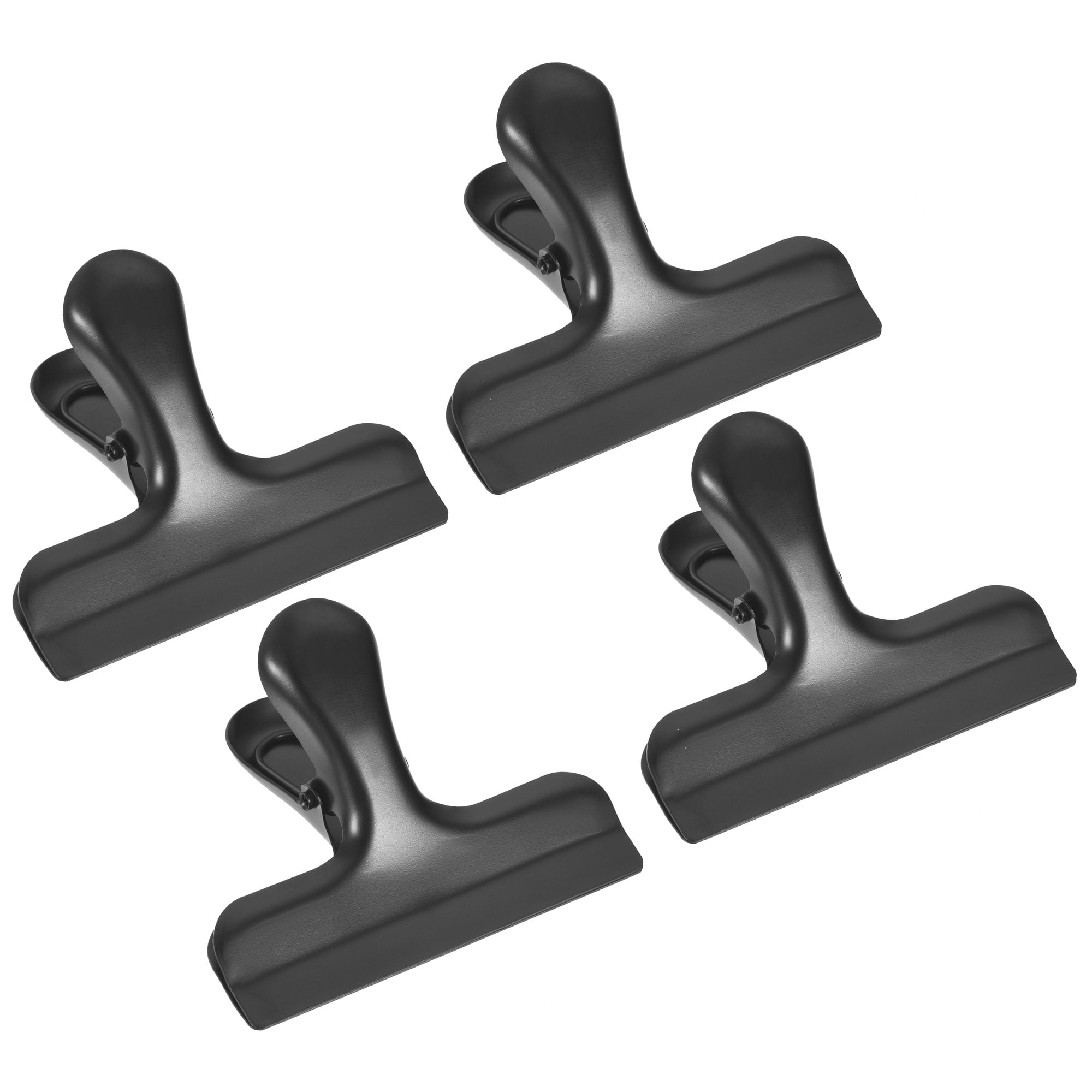 Uxcell 3" Wide 430 Stainless Steel Small Clamp Paper Clips, Black 4 ...