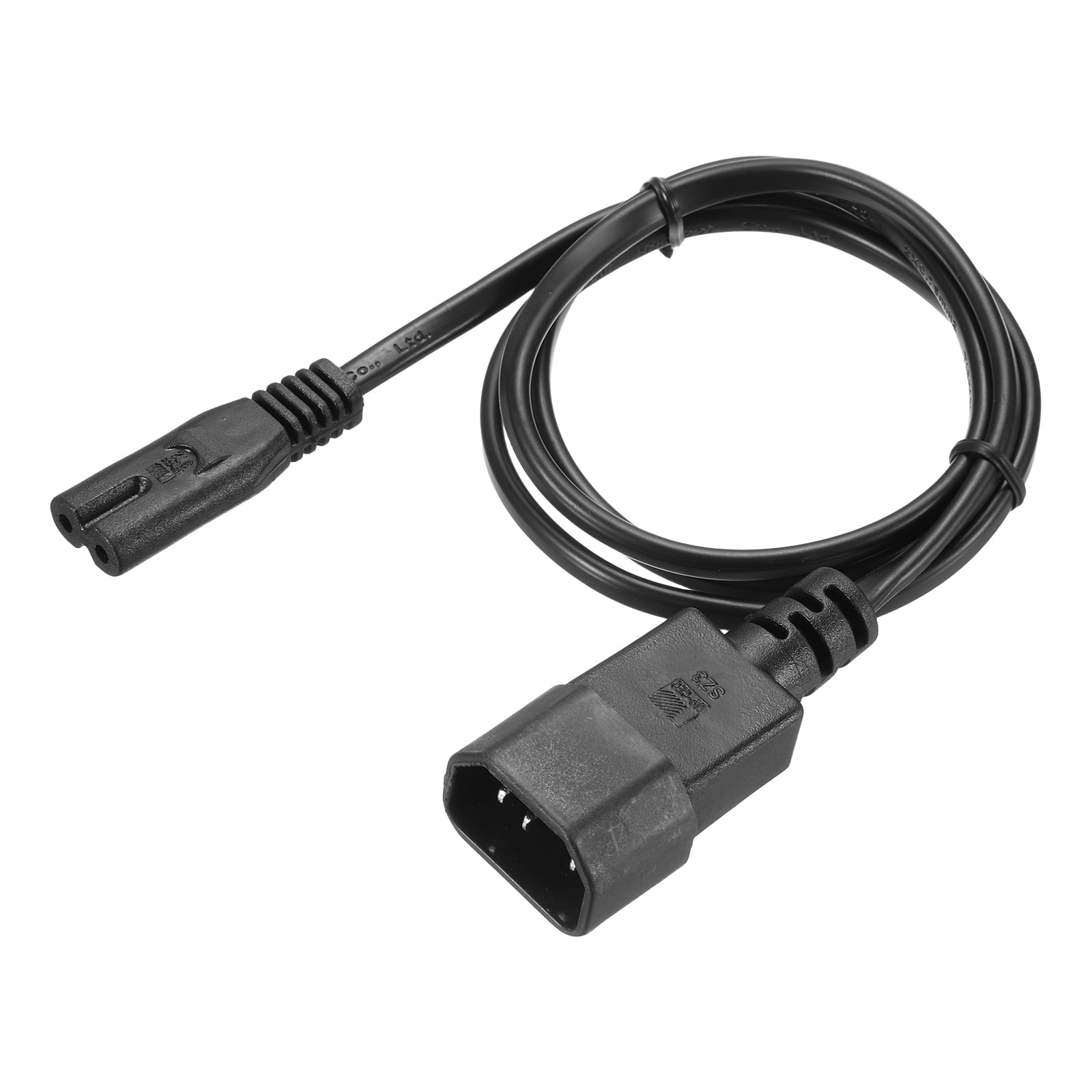 Uxcell 3 ft IEC 60320 C14 to IEC 60320 C7 Power Cord, 250V 2.5A C14 to ...