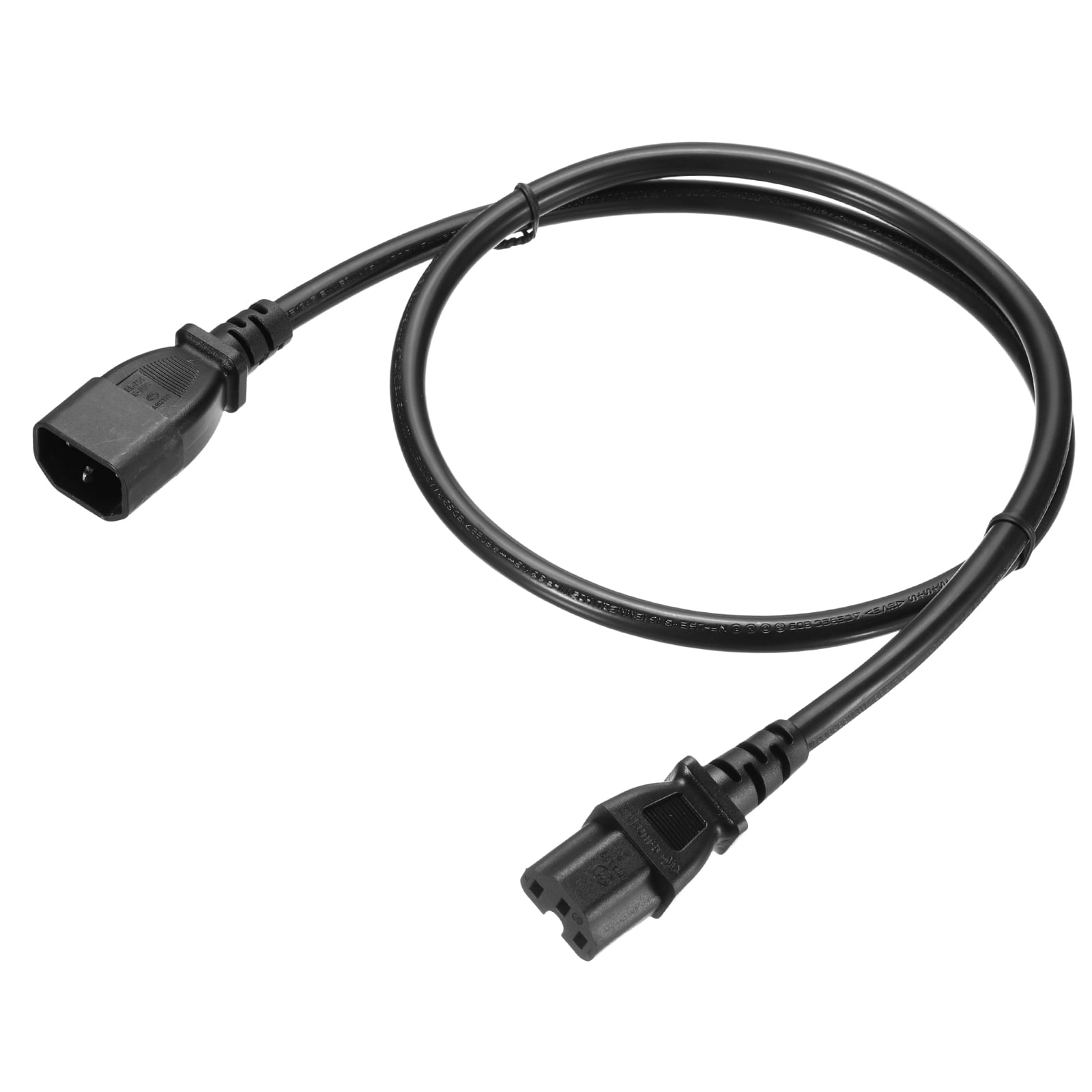 Uxcell 3 ft IEC 60320 C14 to IEC 60320 C15 Power Cord, 250V 10A C14 to ...