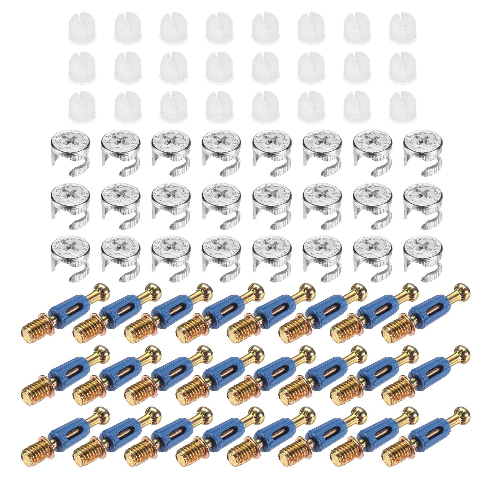Uxcell 3 in 1 Furniture Connecting, 32mm Cam Lock Fasteners with Dowel ...