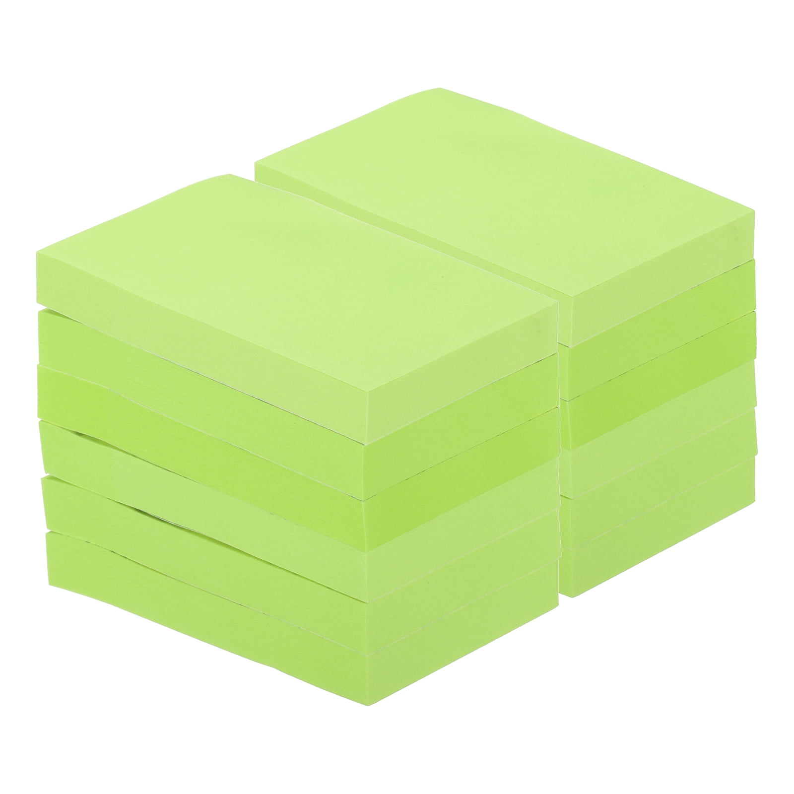 Uxcell 3" x 2" Fluorescent Sticky Notes, Self-Stick Note Pads 100 ...