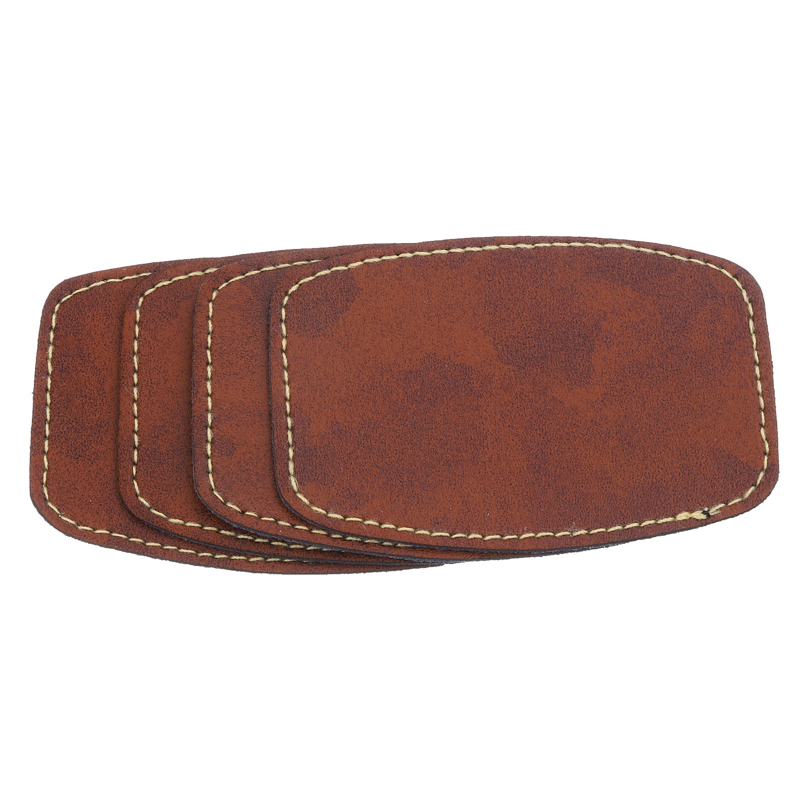 Uxcell 3" x 2" PU Leather Hat Patches, 40 Pcs Bulge, Retro Brown ...