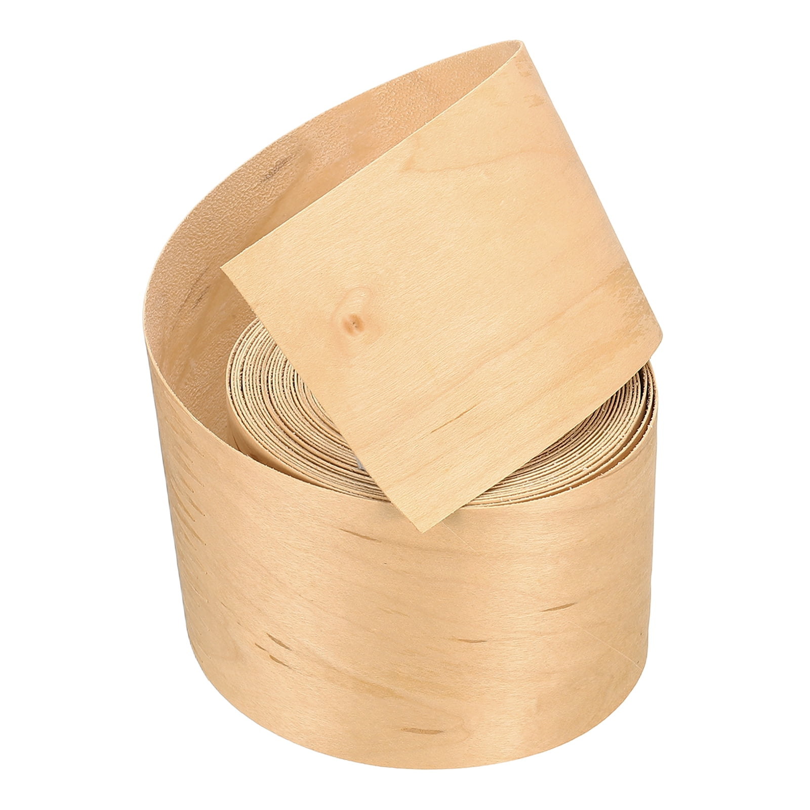Uxcell 3" x 25 ft Wood Edge Banding, Pre-Glued Iron On Edging Strip ...