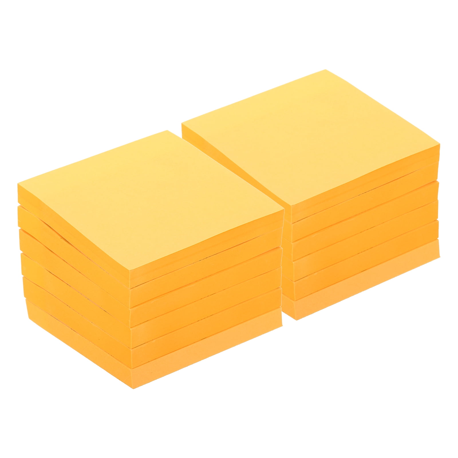 Uxcell 3" x 3" Fluorescent Sticky Notes, Self-Stick Note Pads 100 ...