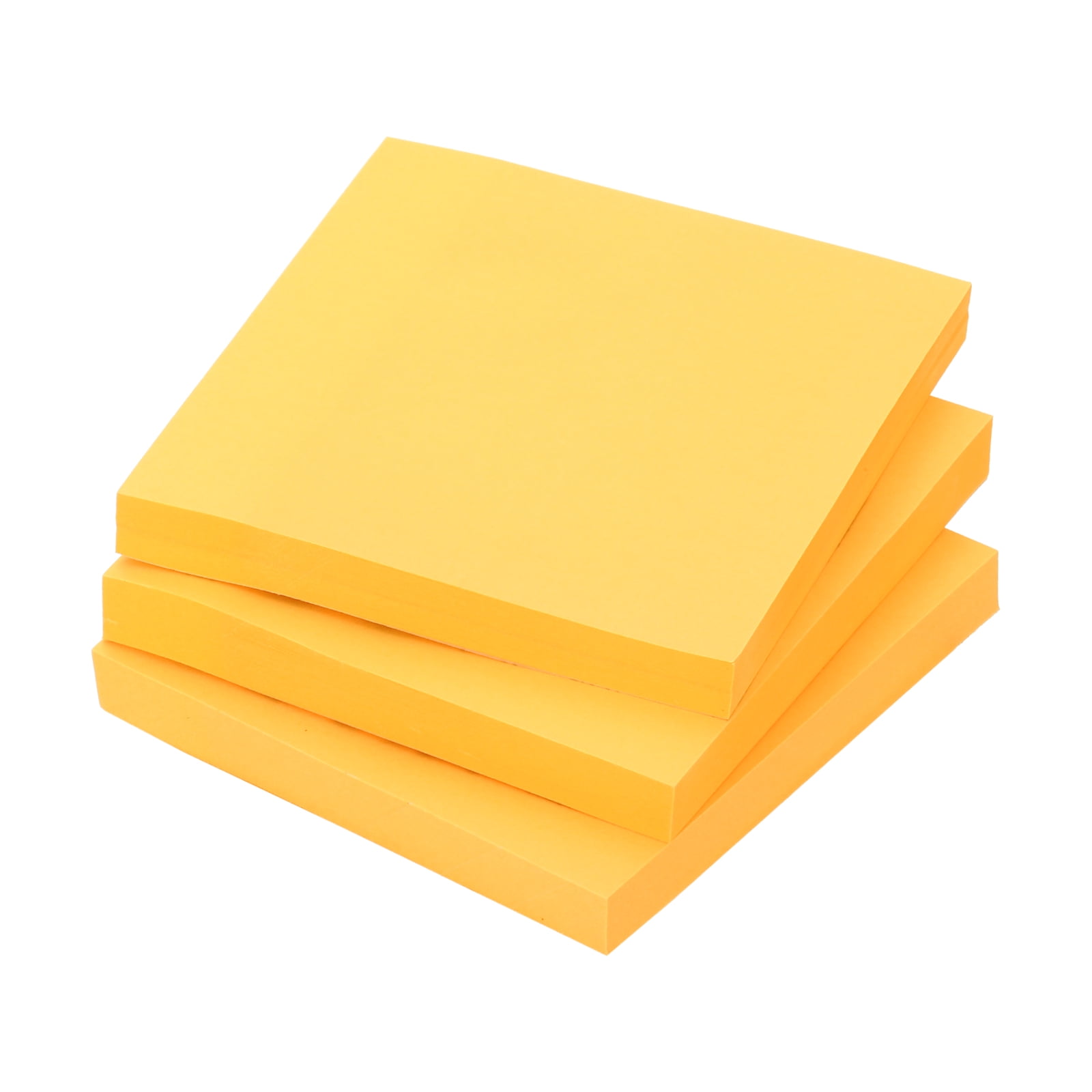 Uxcell 3" x 3" Fluorescent Sticky Notes, Self-Stick Note Pads 100 ...