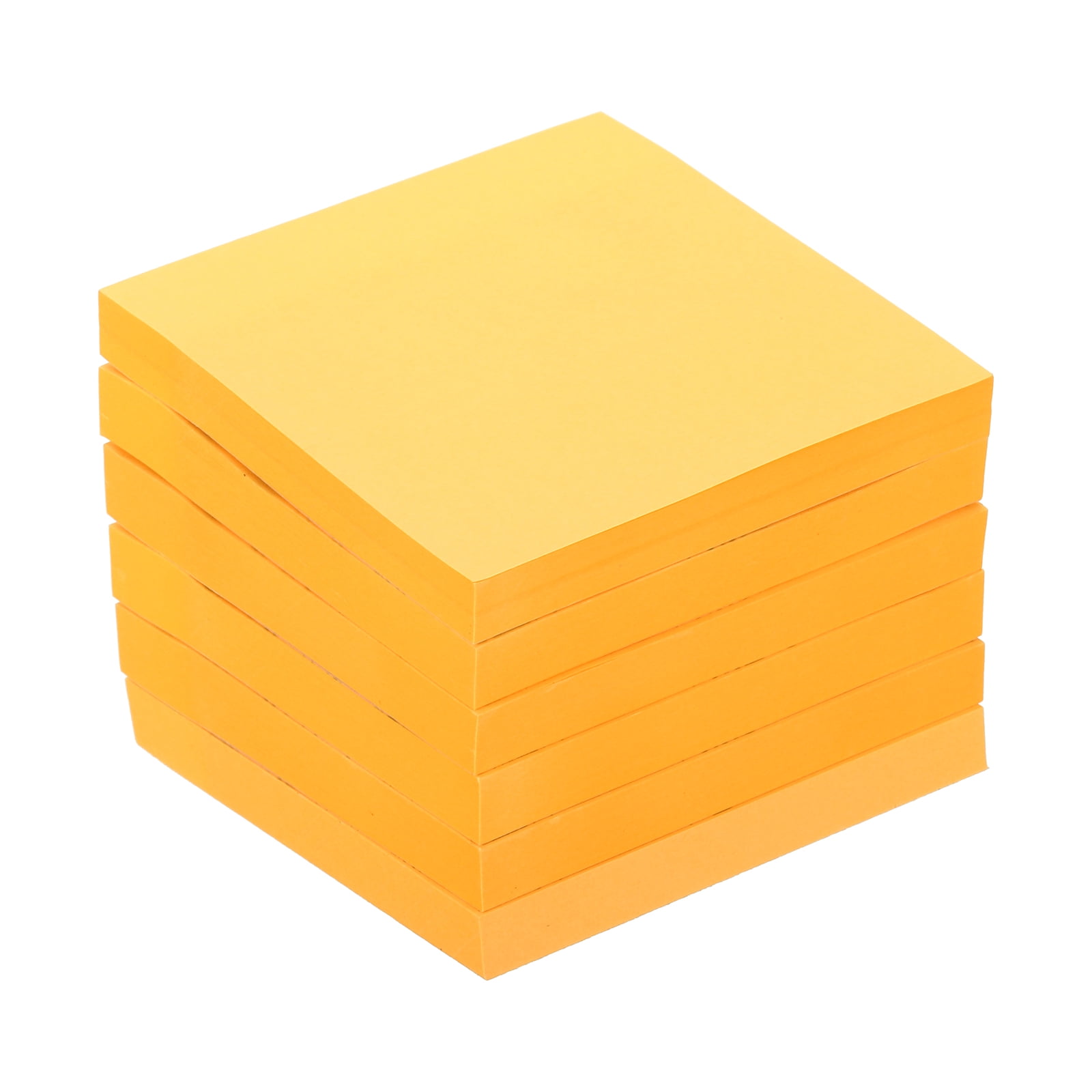 Uxcell 3" x 3" Fluorescent Sticky Notes, Self-Stick Note Pads 100 ...