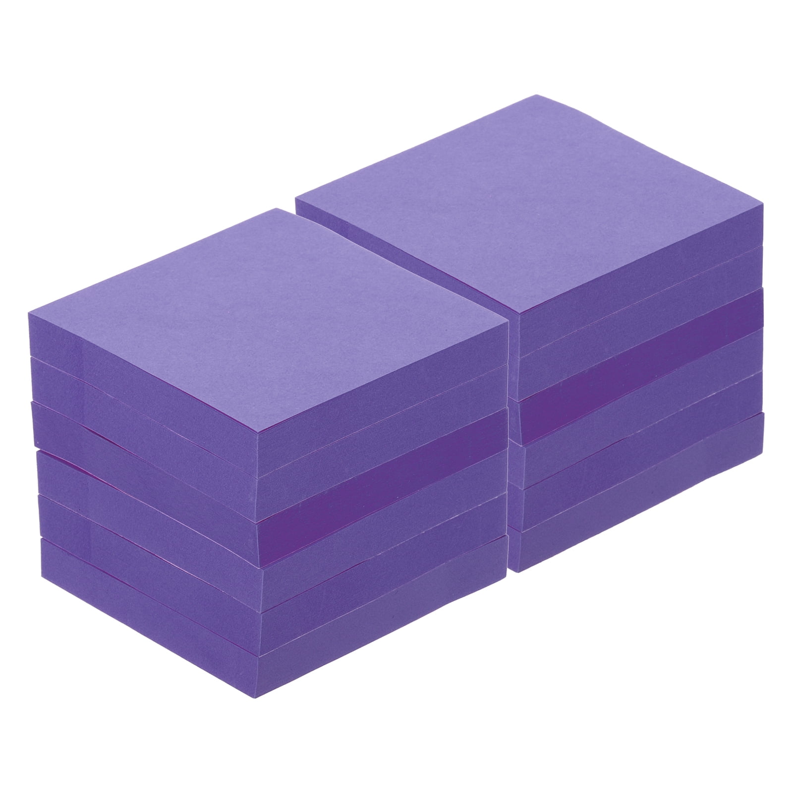 Uxcell 3" x 3" Fluorescent Sticky Notes, Self-Stick Note Pads 100 ...