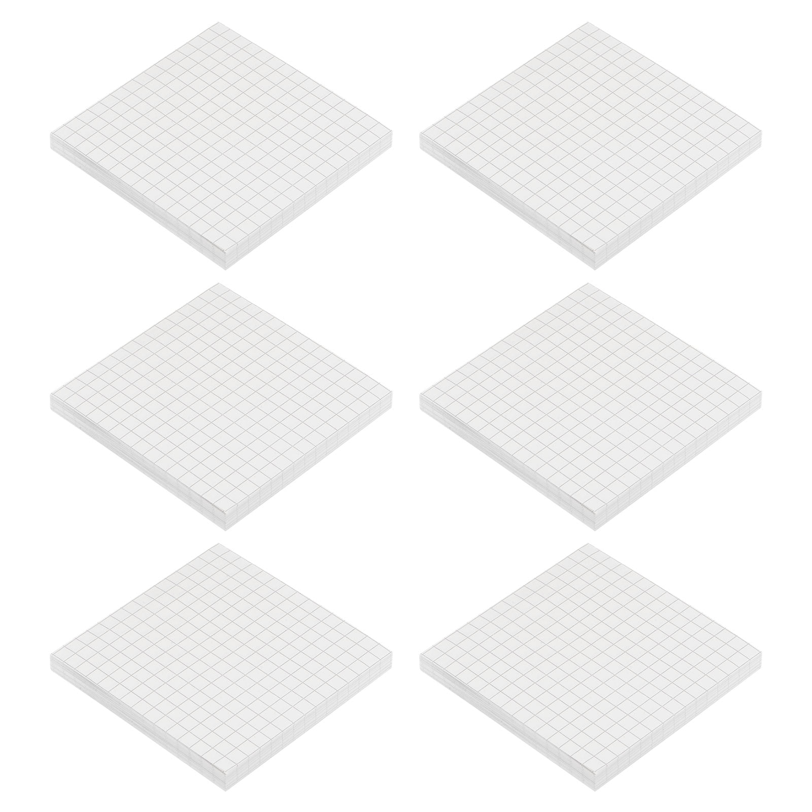 Uxcell 3" x 3" Lined Grids Sticky Notes, Self-Stick Memo Pads 480 ...