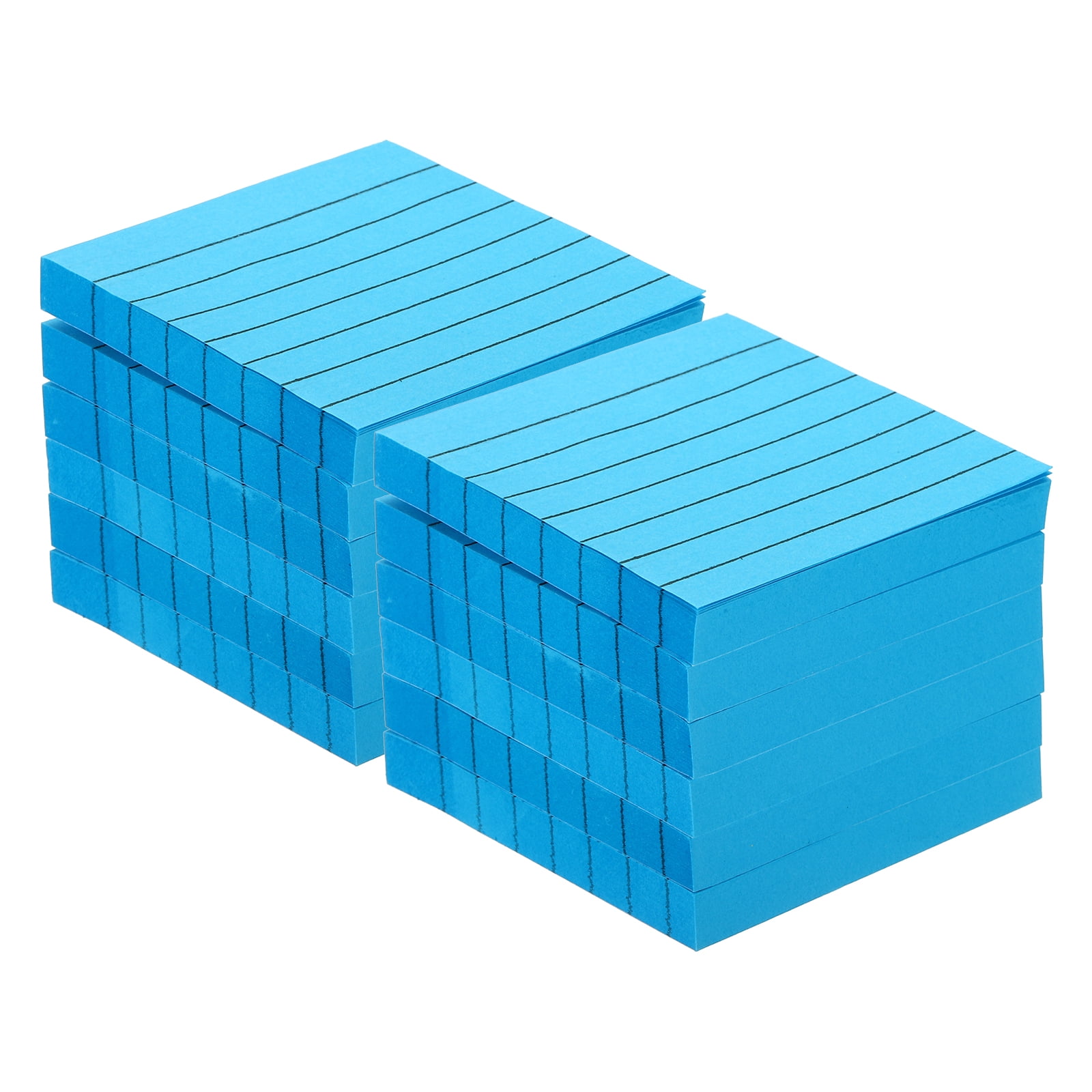 Uxcell 3" x 3" Lined Sticky Notes, Fluorescent Colored Self-Stick Note ...