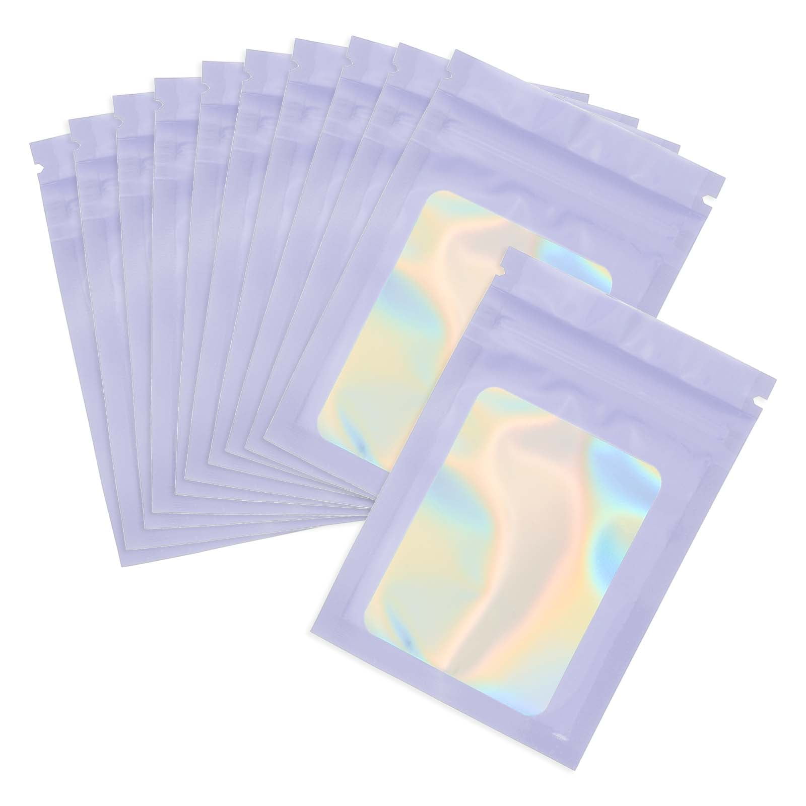 Uxcell Foil Pouch Bags with Clear Window Resealable Sample Bag for ...