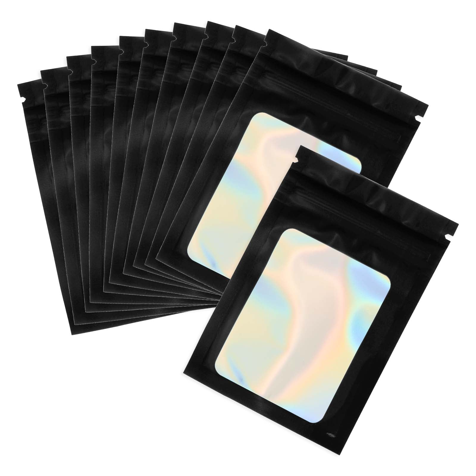 Uxcell Foil Pouch Bags, Packaging Clear Window Resealable Sample Bag ...