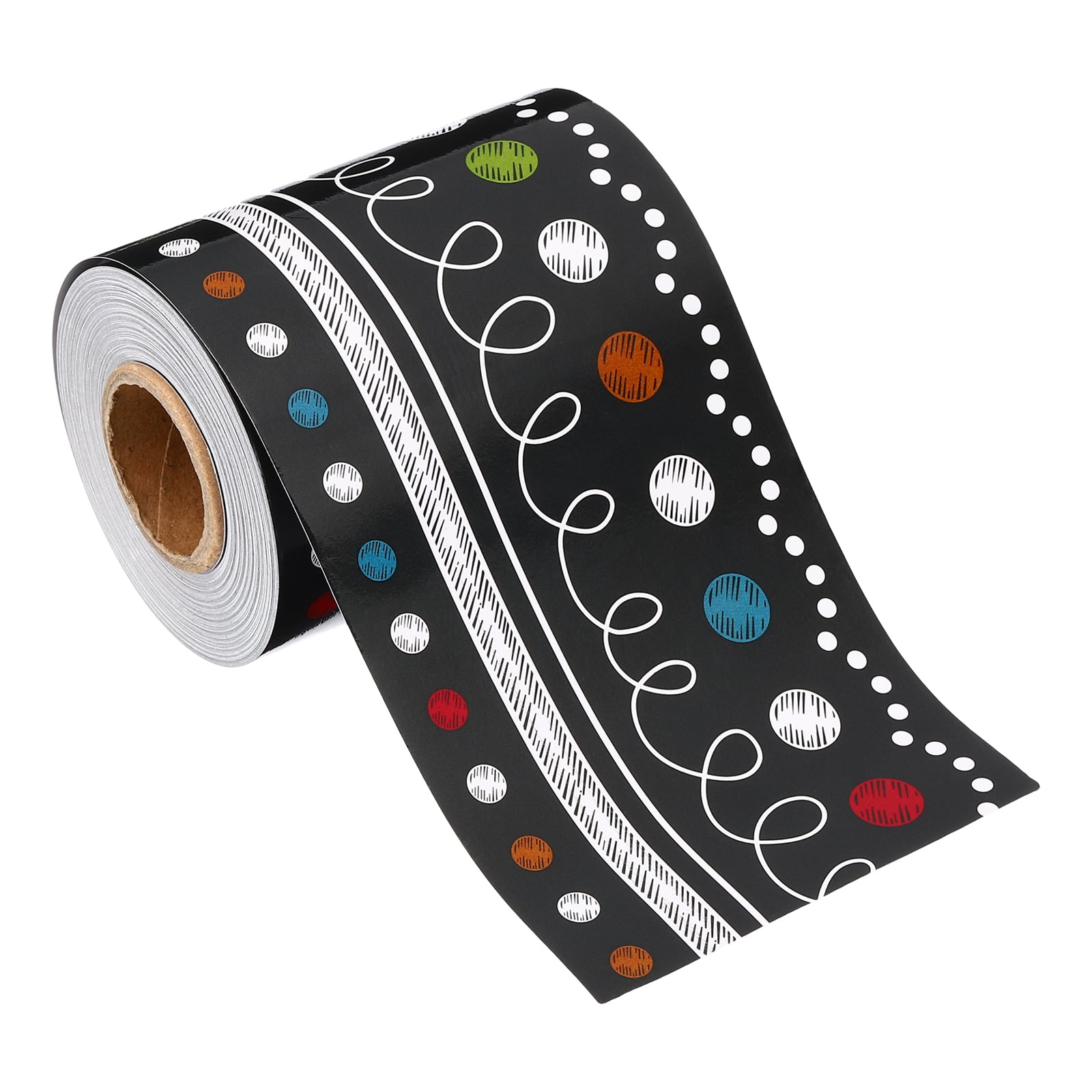 Uxcell 3" x 49.2Ft Bulletin Board Border,Wavy Dots Scalloped Trim ...