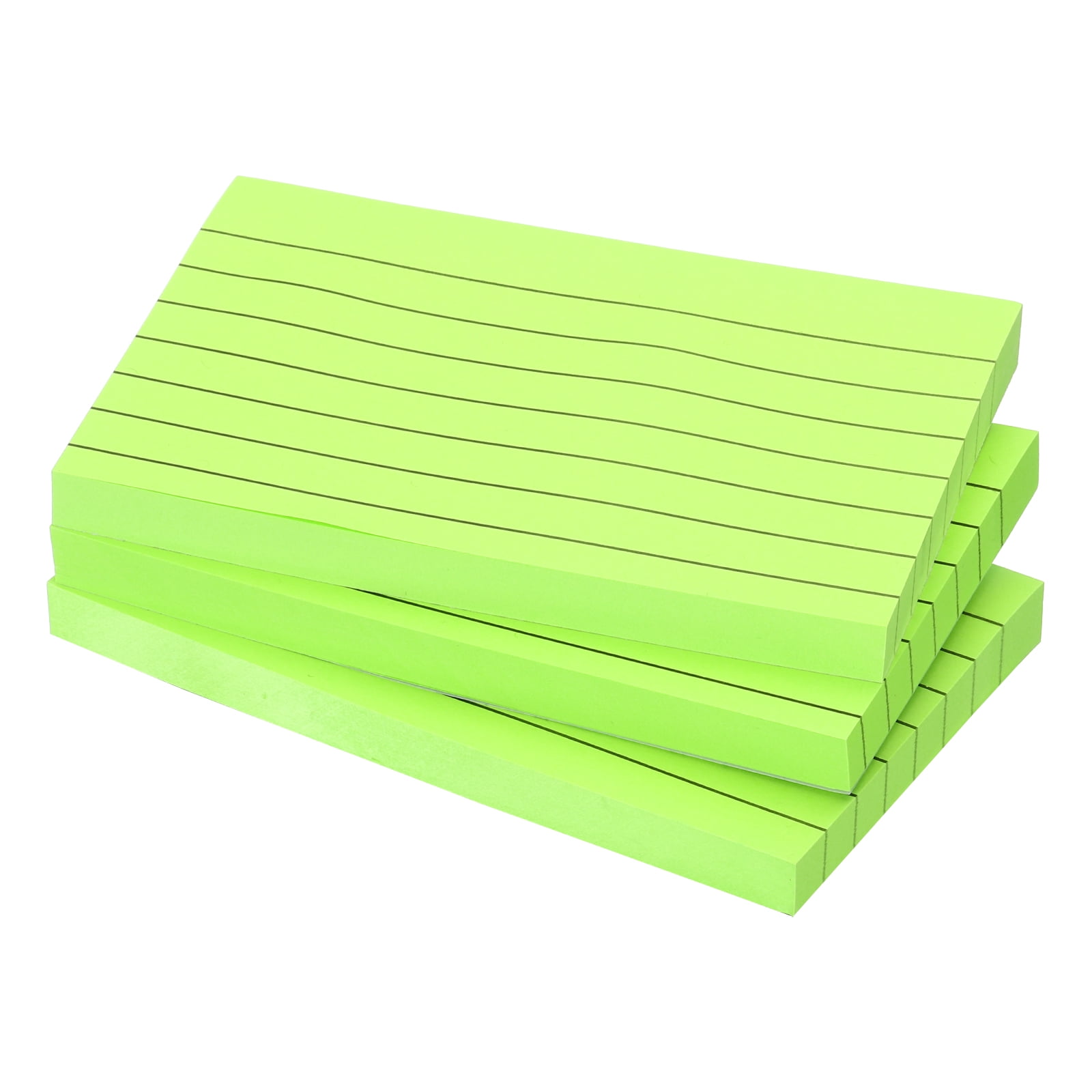 Uxcell 3" x 5" Lined Sticky Notes, Fluorescent Colored Self-Stick Note ...