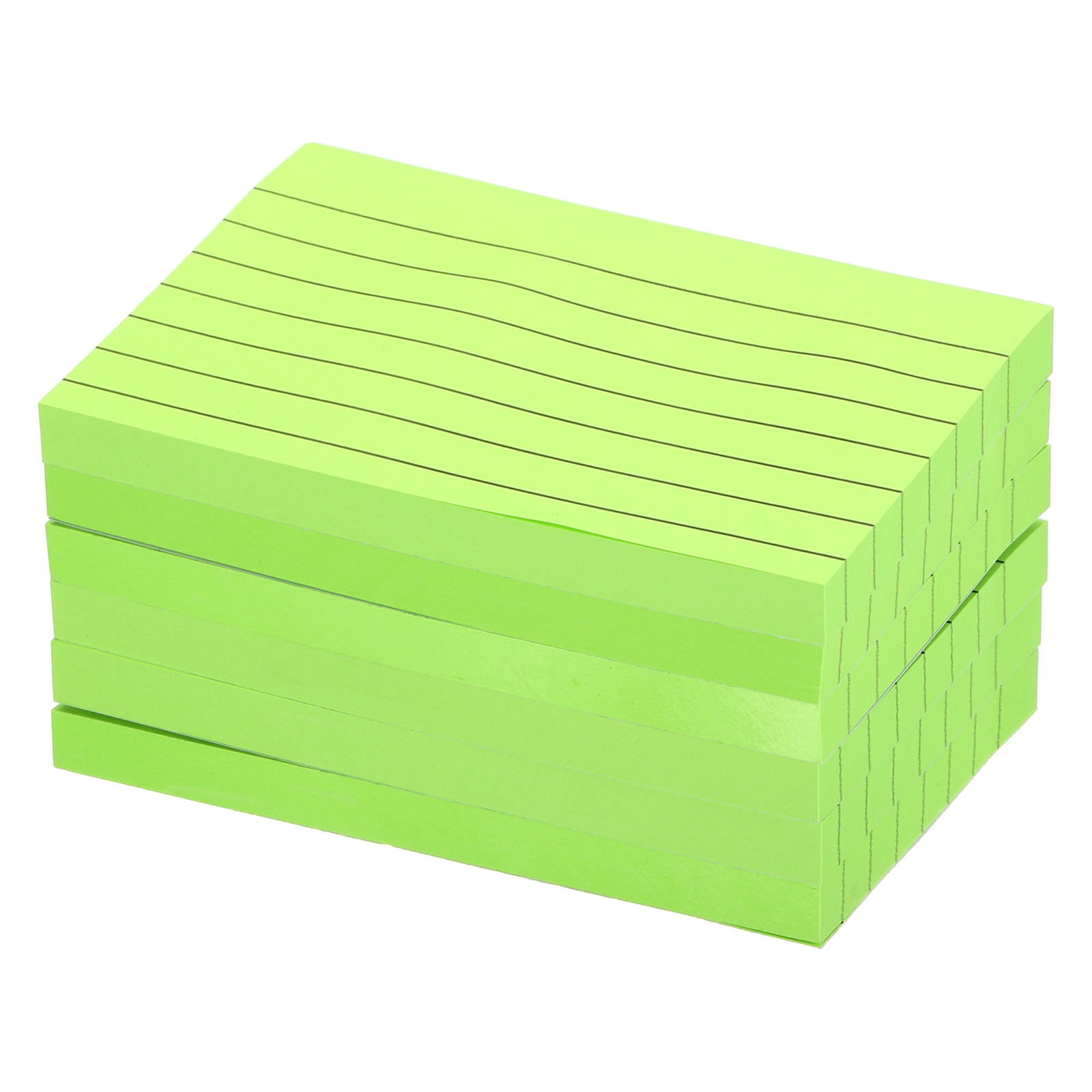 Uxcell 3" x 5" Lined Sticky Notes, Fluorescent Colored Self-Stick Note ...
