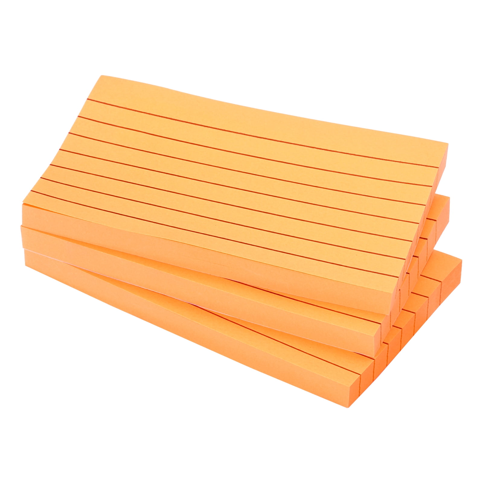 Uxcell 3" x 5" Lined Sticky Notes, Fluorescent Colored Self-Stick Note ...