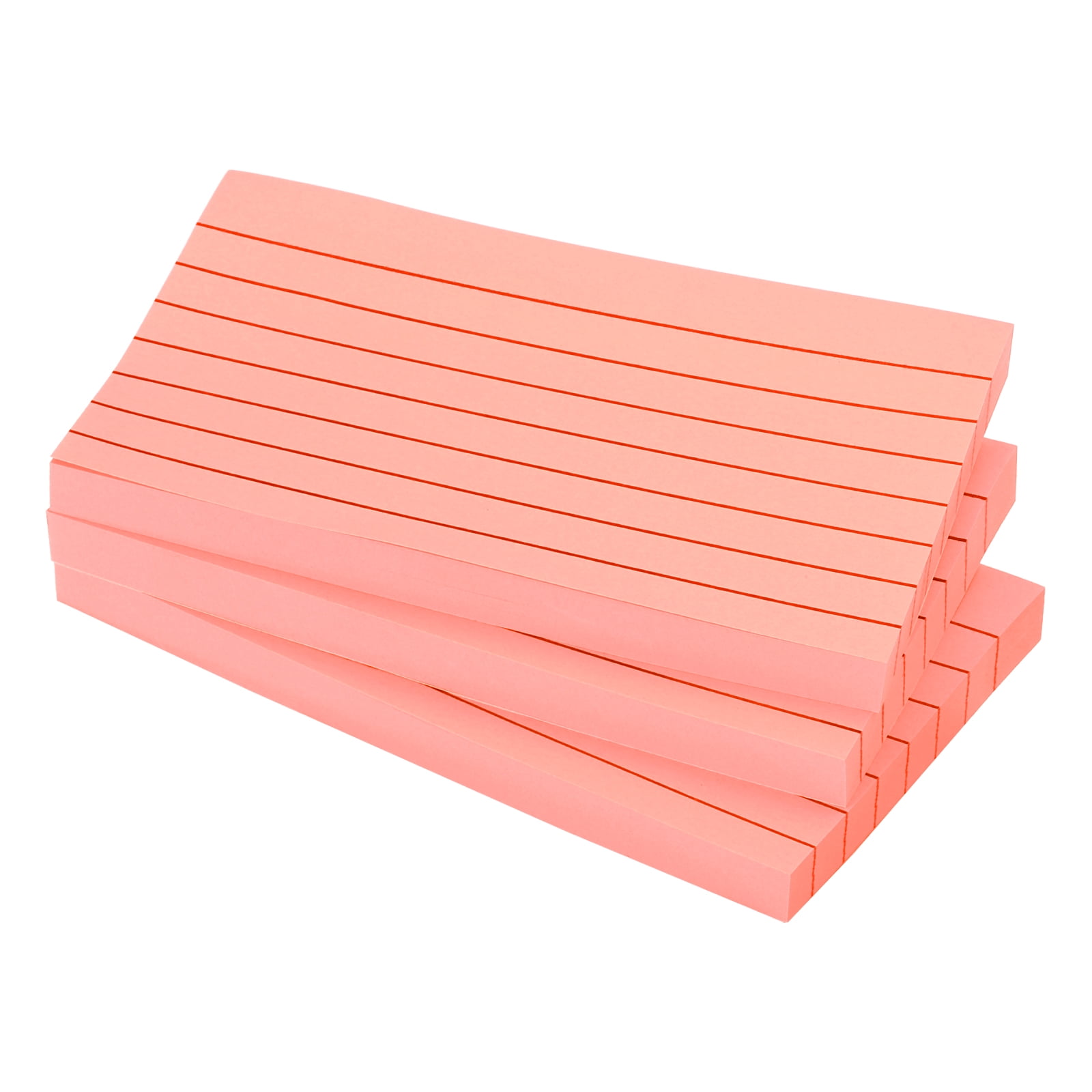 Uxcell 3" x 5" Lined Sticky Notes, Fluorescent Colored Self-Stick Note ...